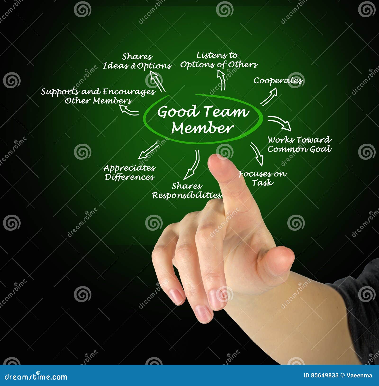 Characteristics of Good Team Member Stock Image - Image of management ...