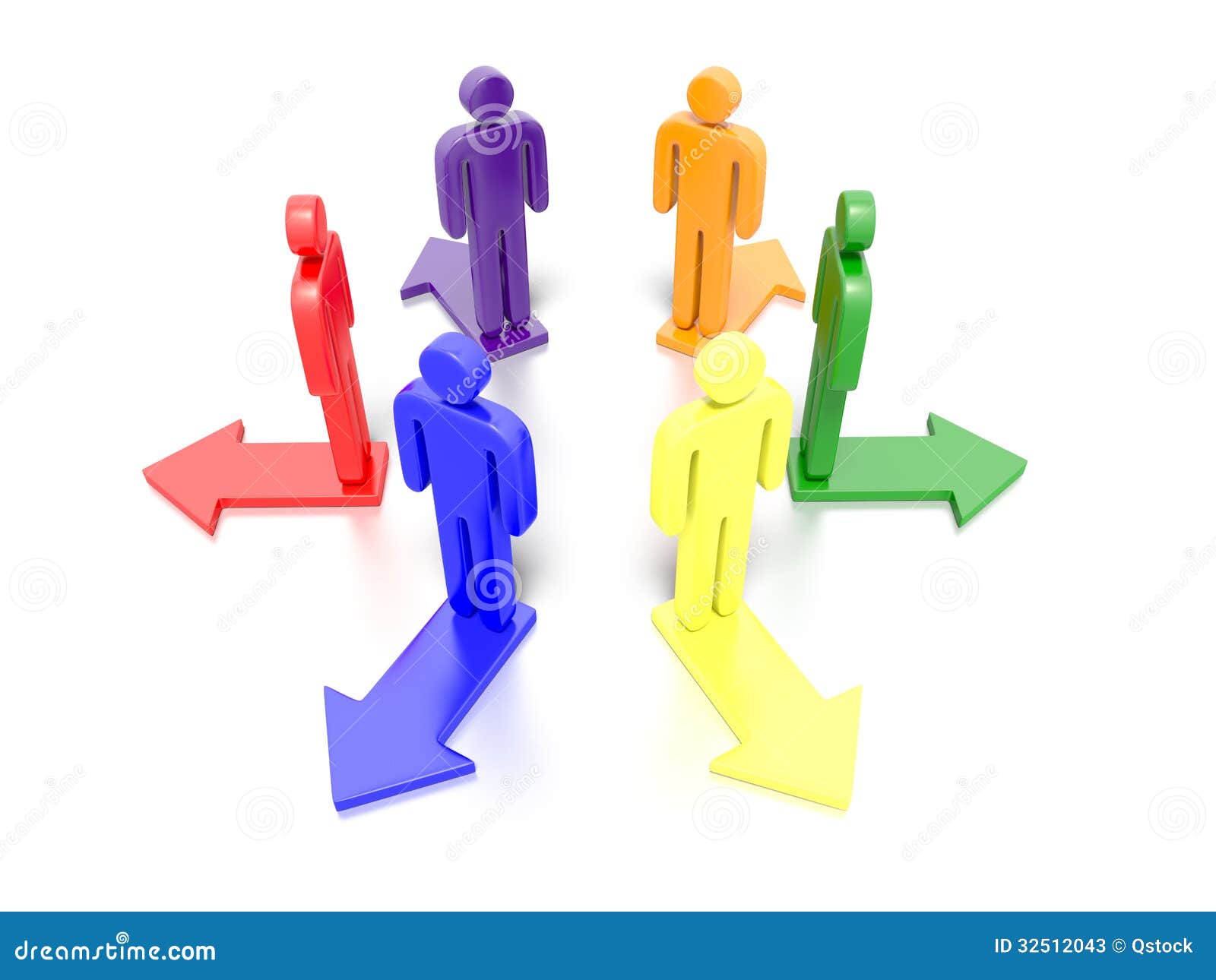 Characters with Arrows. stock illustration. Illustration of conceptual ...