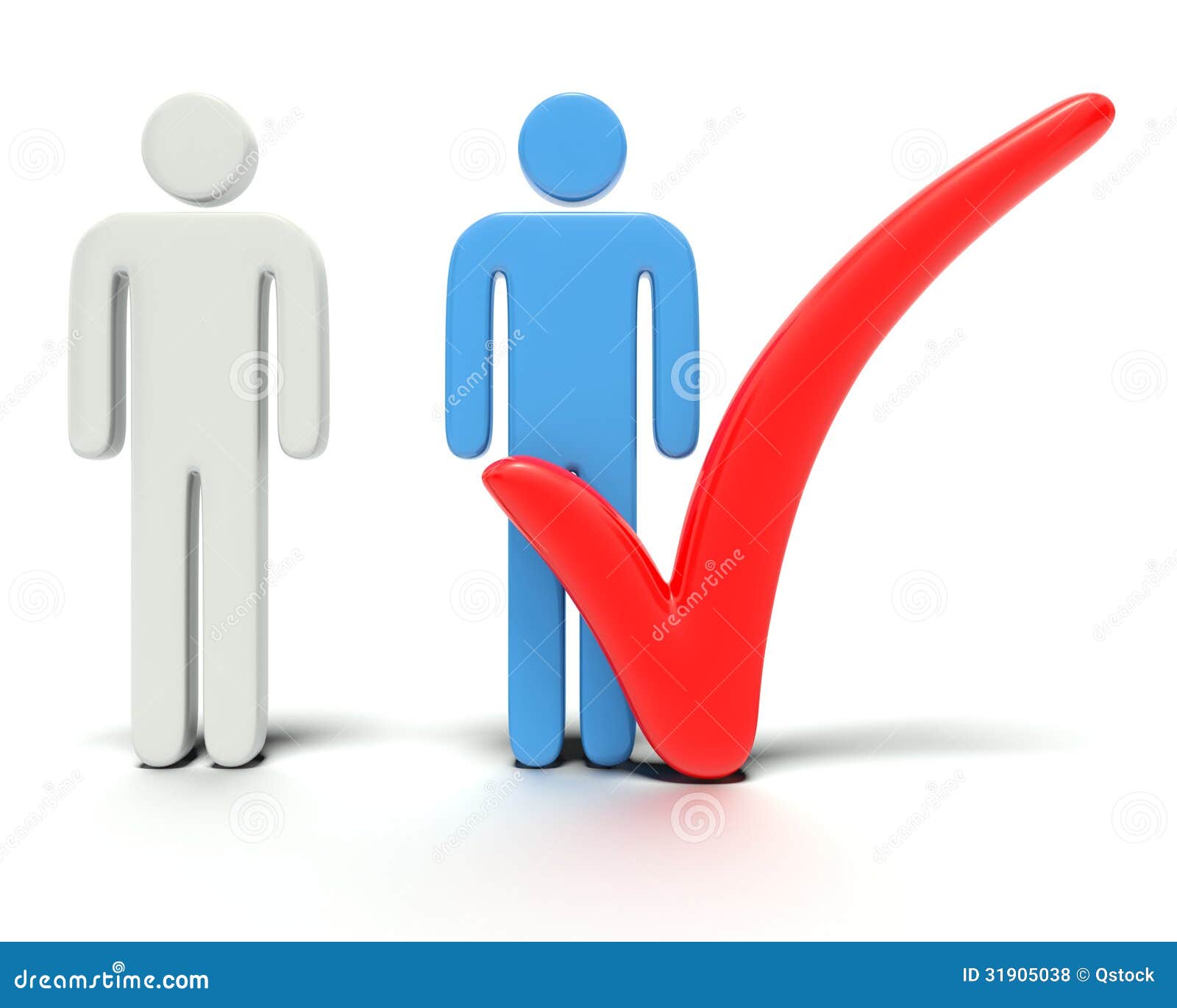 Characters with Check Mark Concept. Stock Illustration - Illustration ...