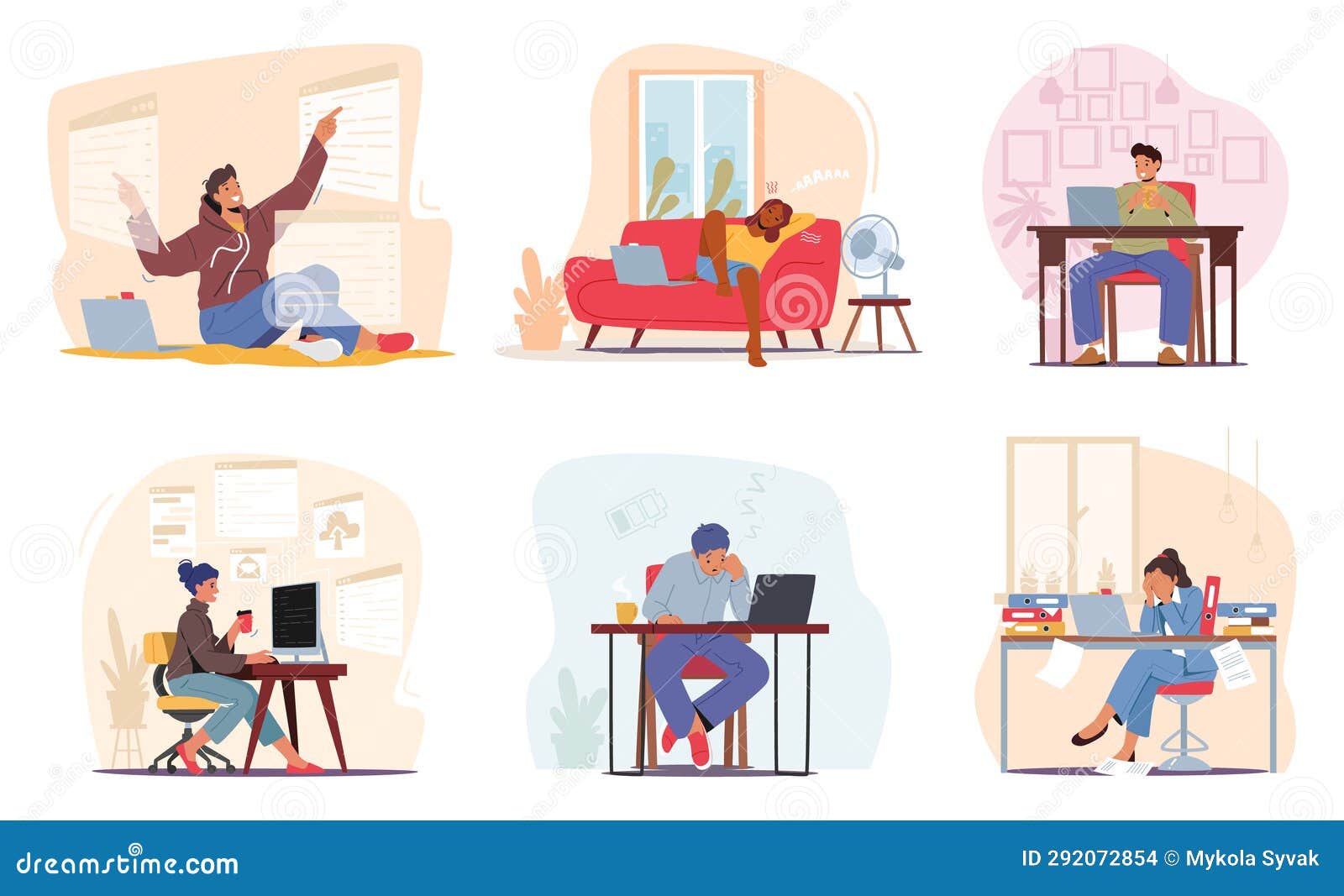 Characters with Computers, Embodying Modern Connectivity and Technology ...