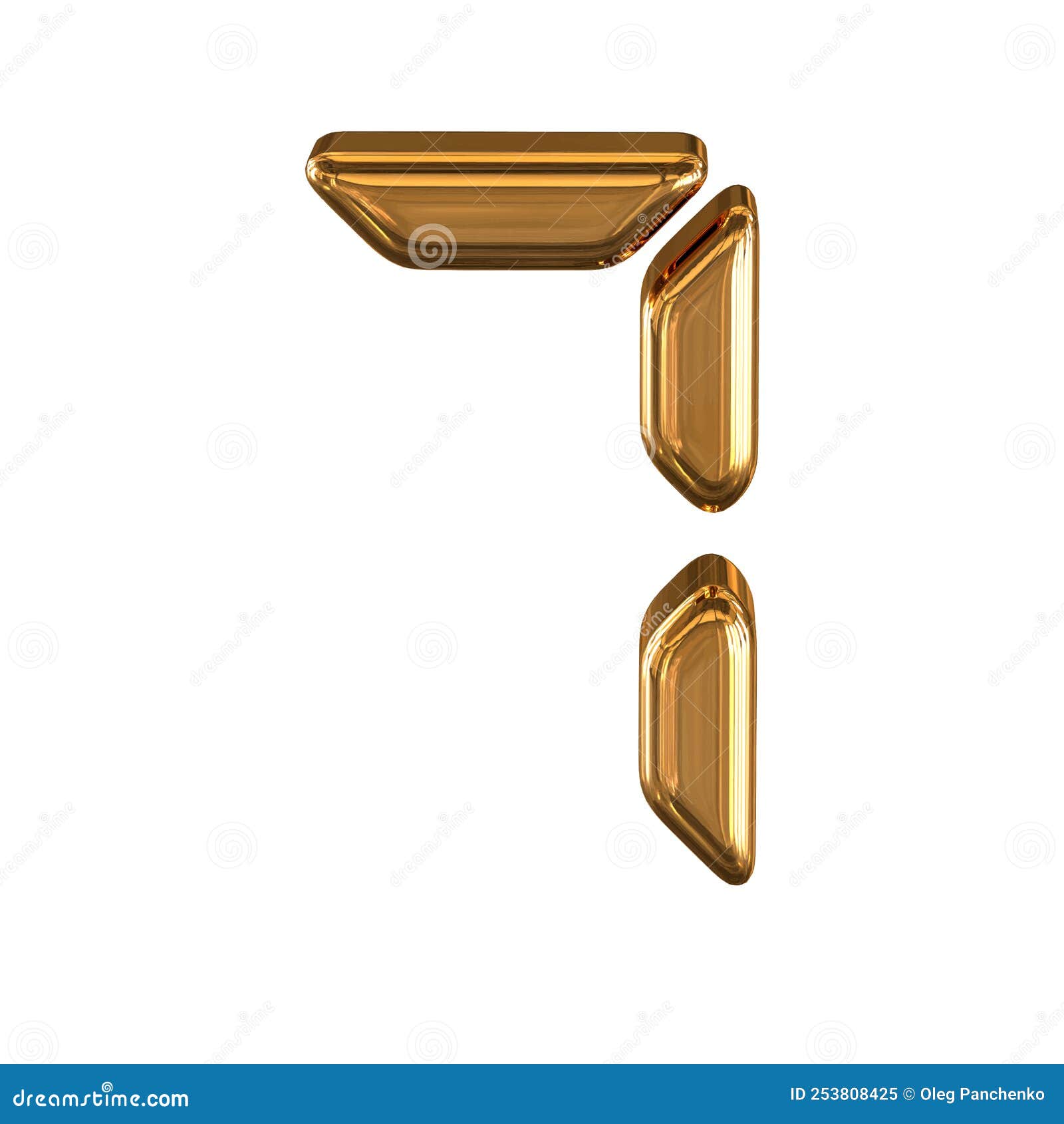 3d Characters As a Digital Font. Number 7 Stock Vector - Illustration ...