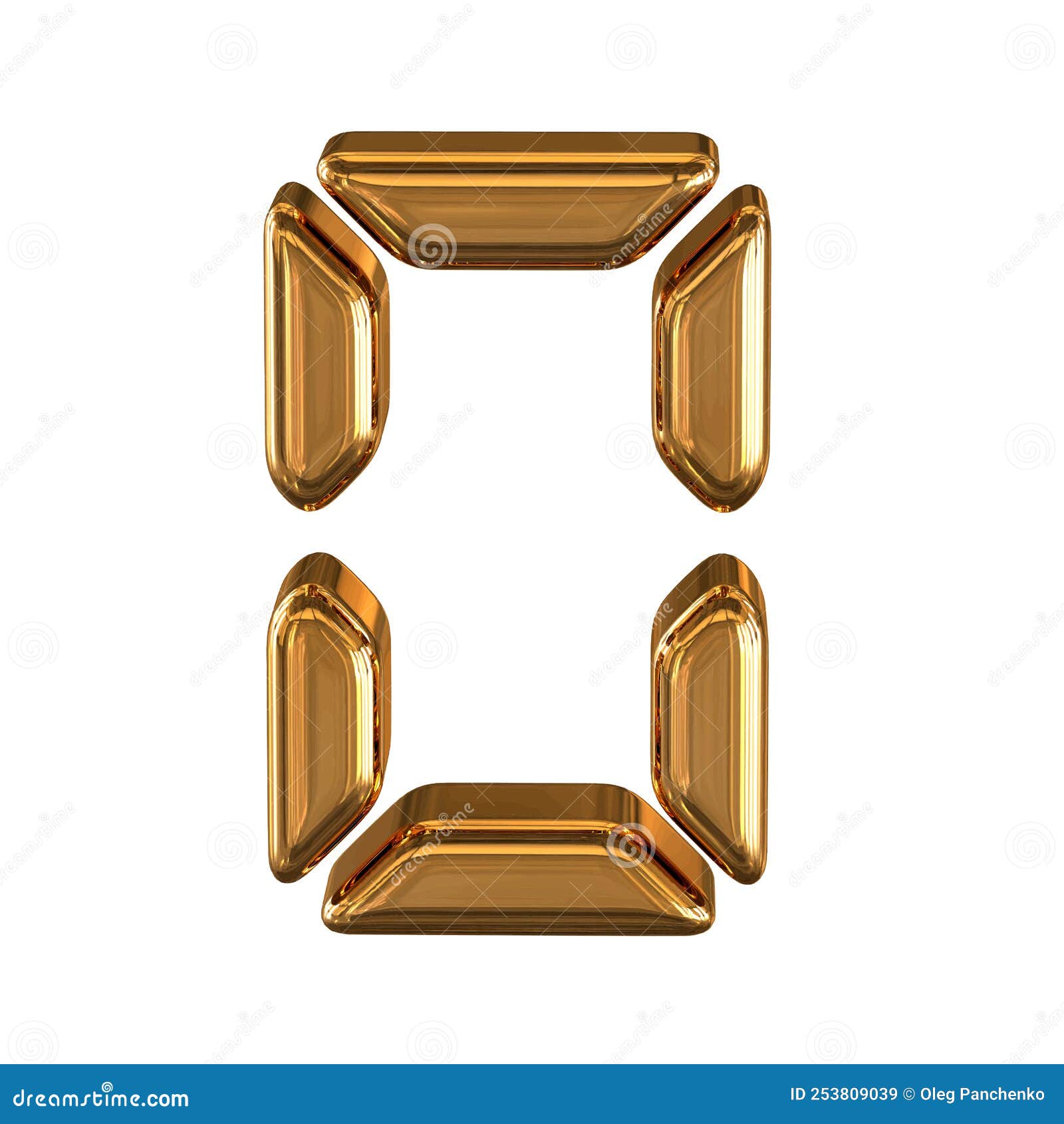 3d Characters As a Digital Font. Number 0 Stock Vector - Illustration ...