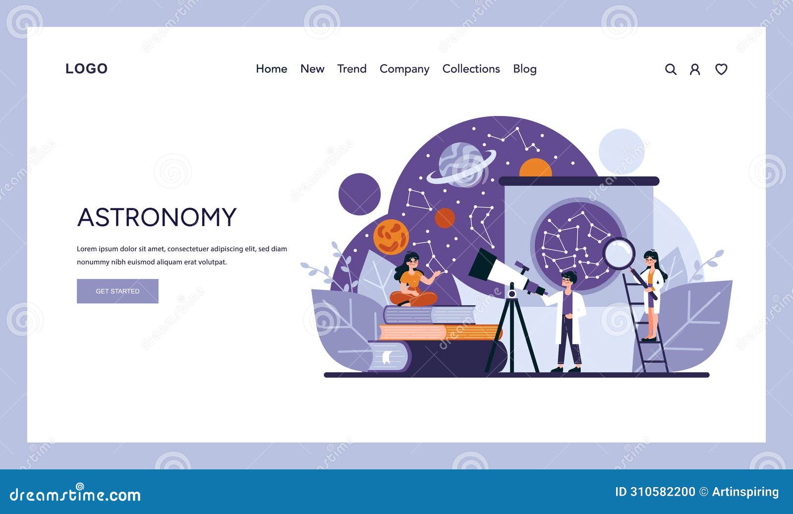 Characters Engage with Celestial Exploration Using a Telescope and Star ...