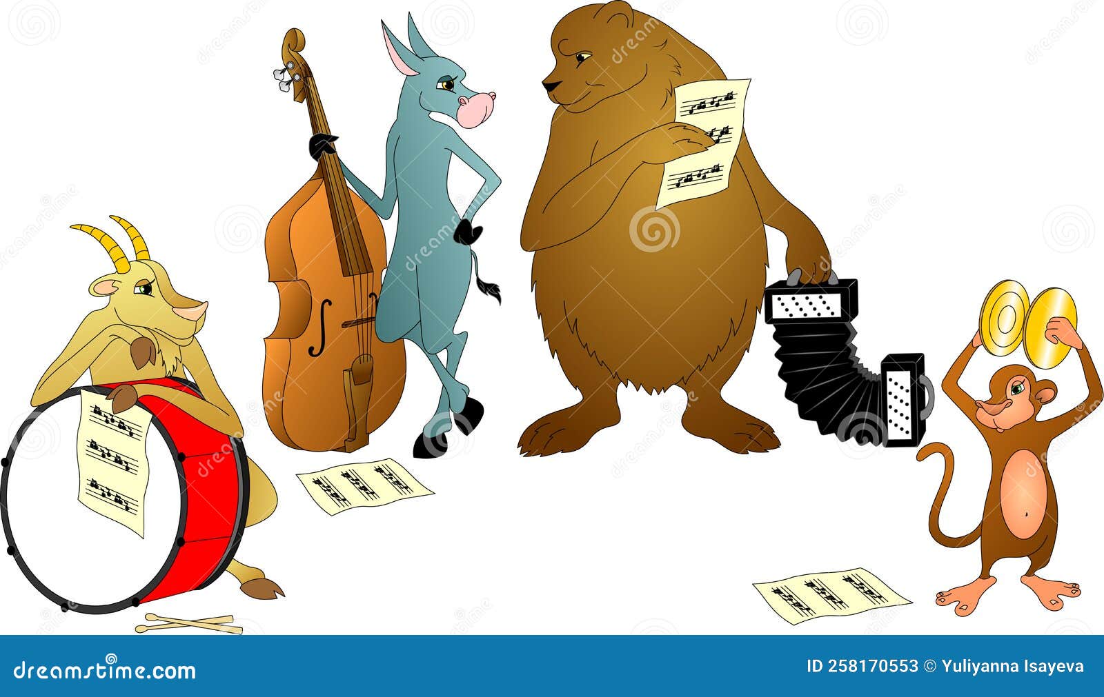 Characters of the Fable Quartet Stock Vector - Illustration of ...