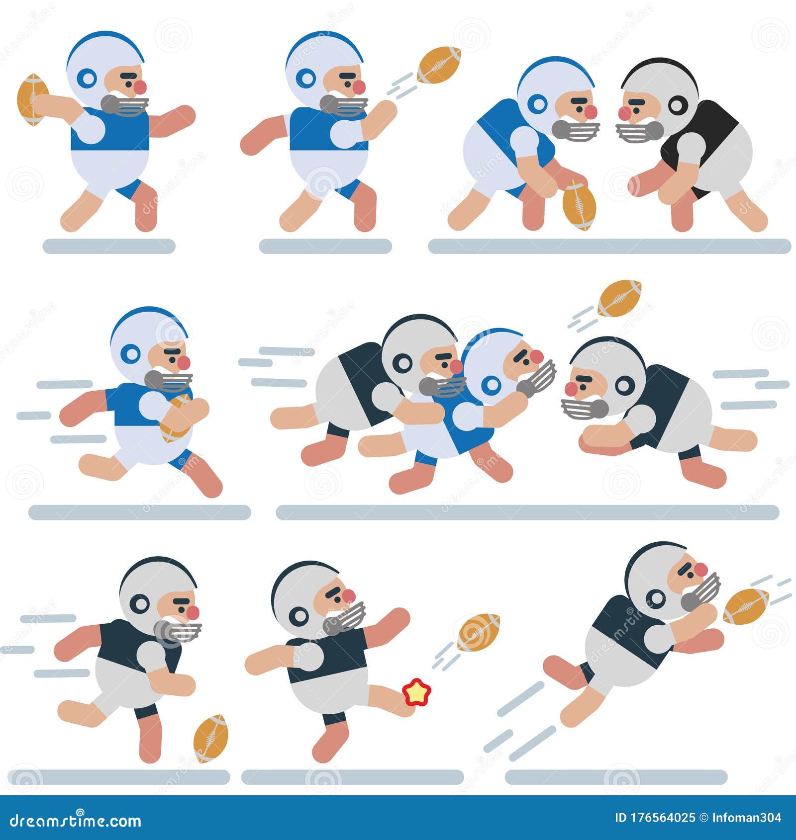 Characters,game,flat,rugby,icon Man,cartoon Stock Vector - Illustration ...