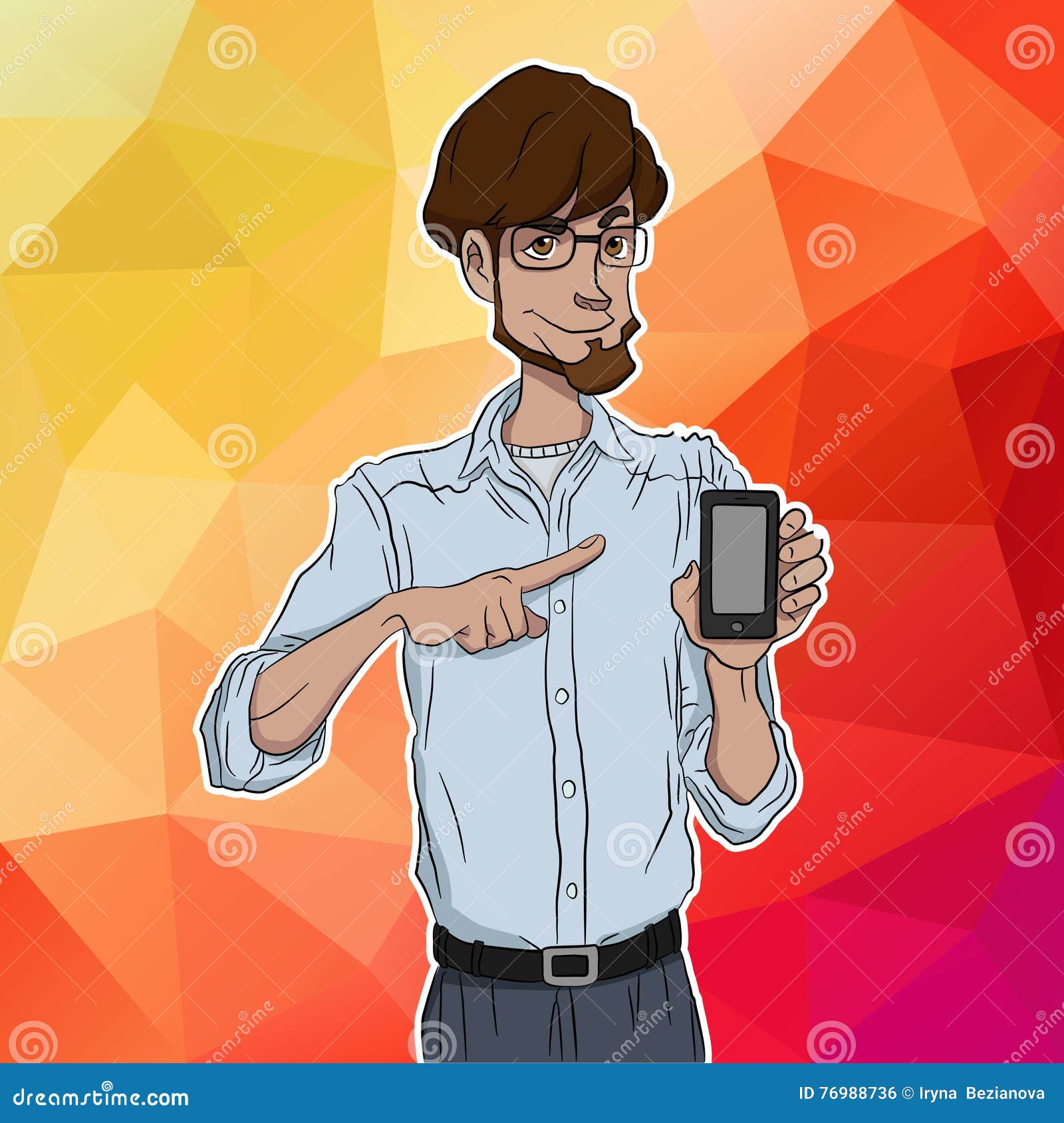 Characters with Mobile App Notification Stock Vector - Illustration of ...