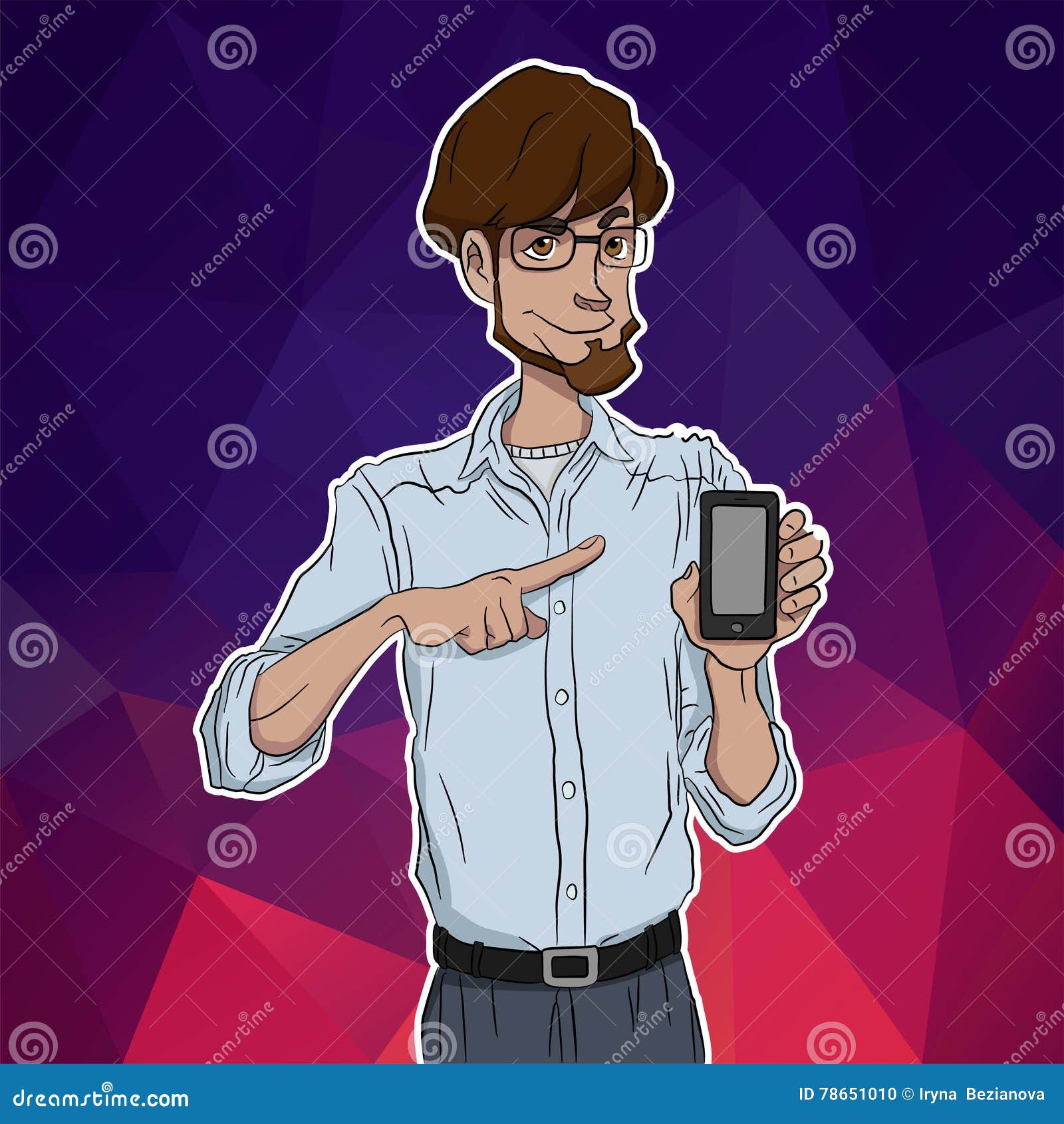 Characters with Mobile App Notification Stock Vector - Illustration of ...