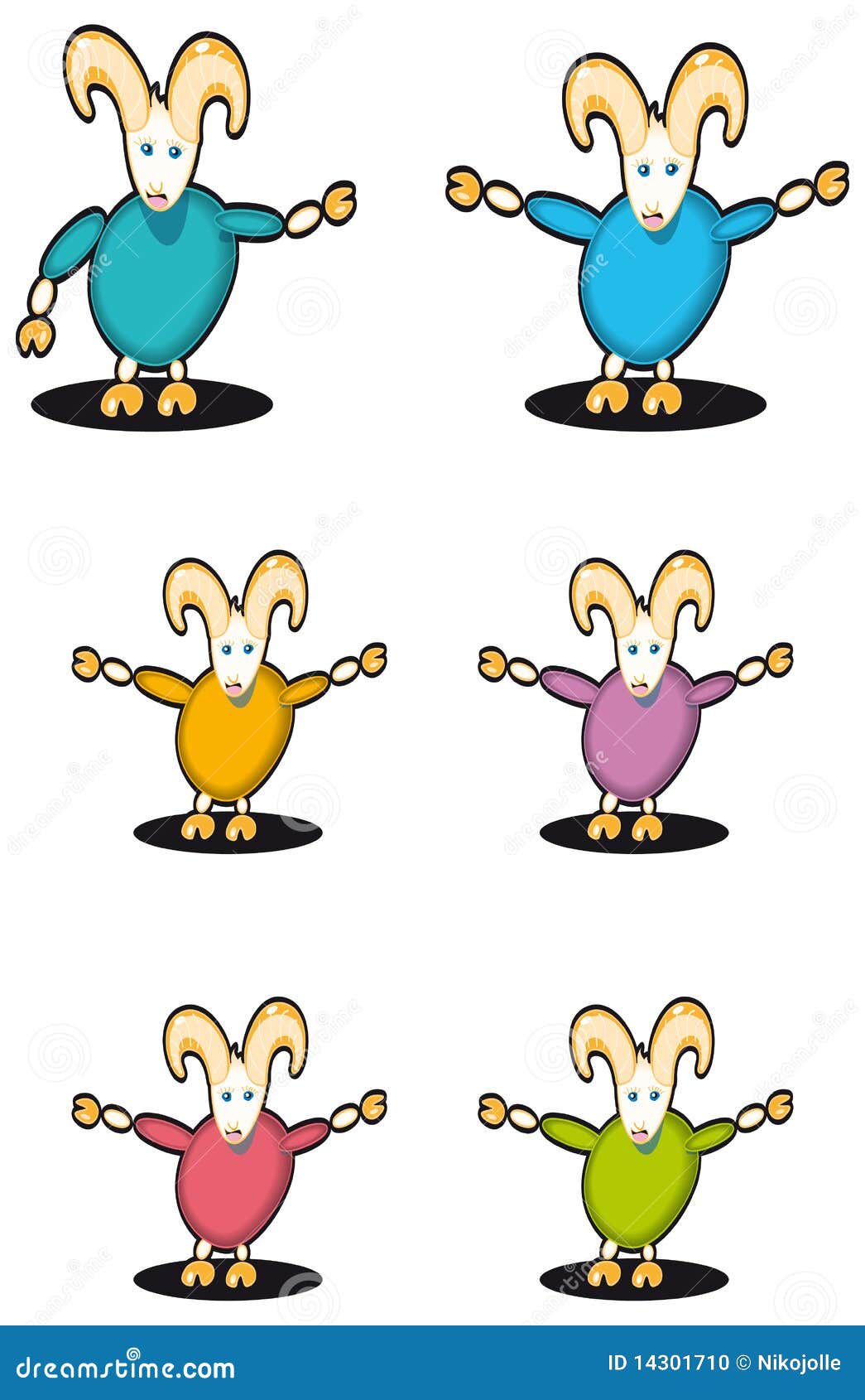 Characters with Scapegoat Head Stock Vector - Illustration of ...