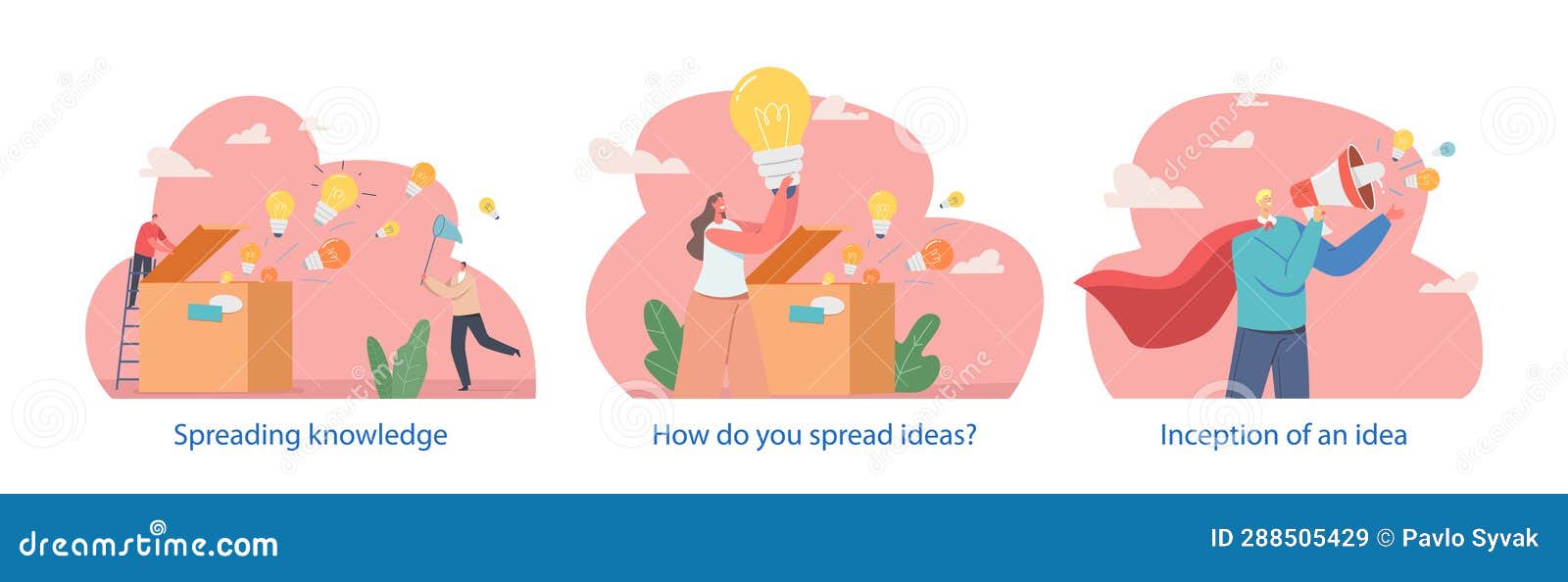 Characters Sharing Knowledge and Ideas, Exchanging Information ...