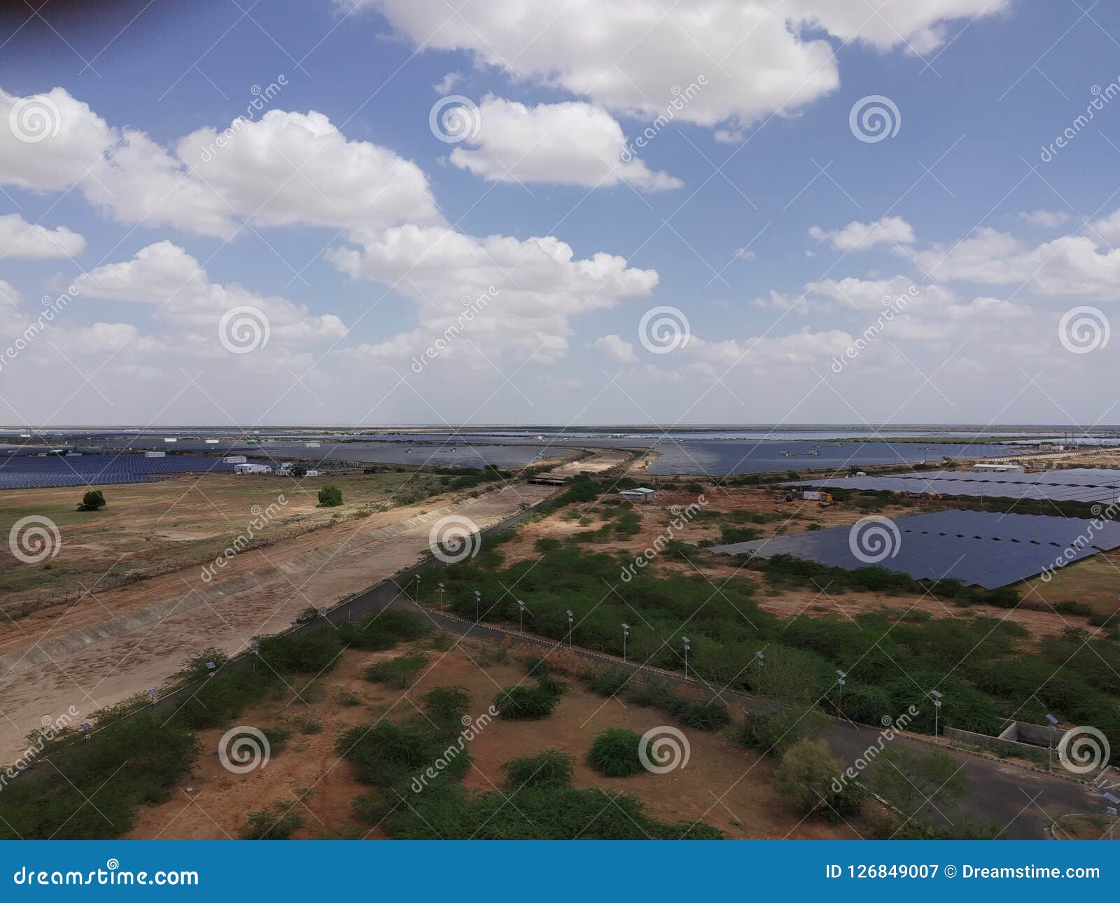 Solar park stock image. Image of gujarat, huge, charanka - 126849007