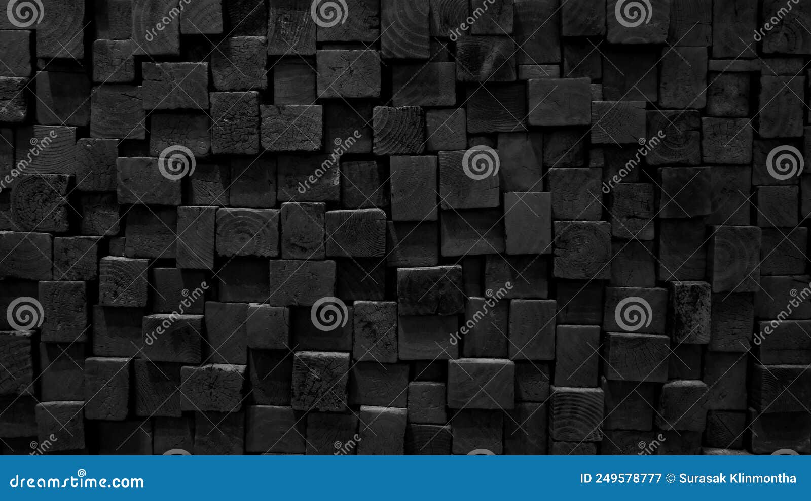 Charcoal Block Wall Texture Background. Abstract Dark Brick Wall ...
