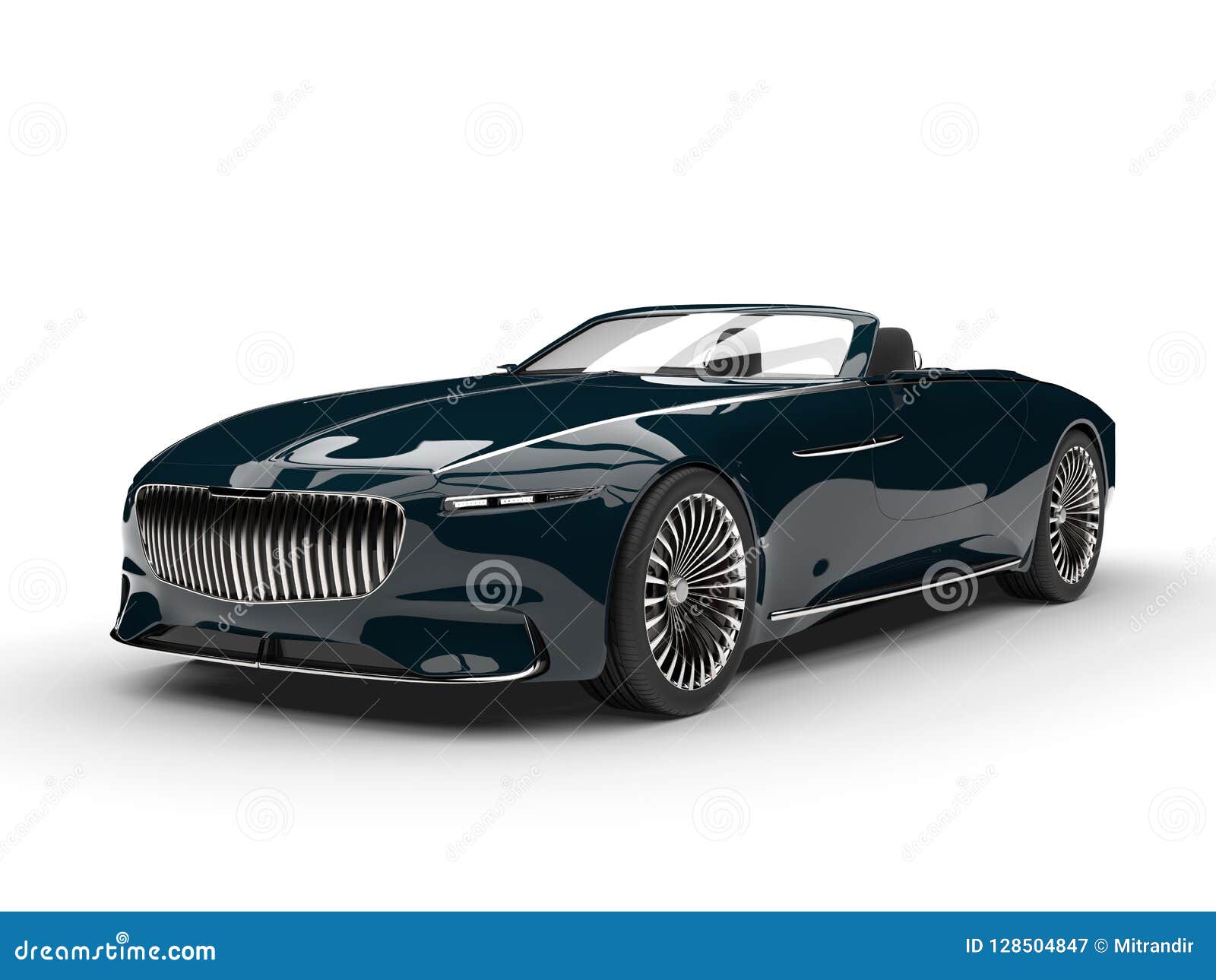 Charcoal Blue Modern Concept Car Stock Illustration - Illustration of ...