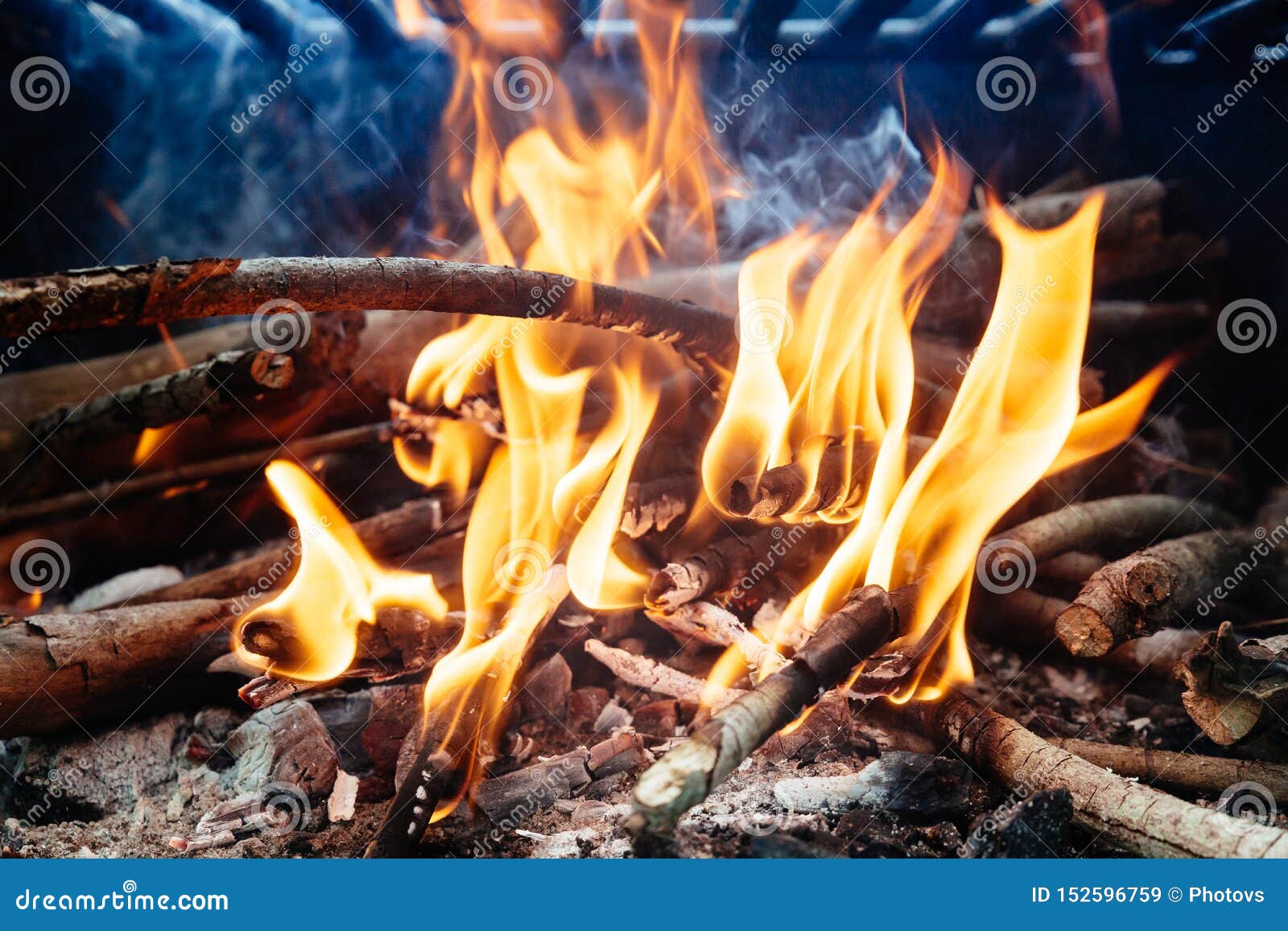 Charcoal Burning in BBQ or in the Frame Background Stock Image - Image ...