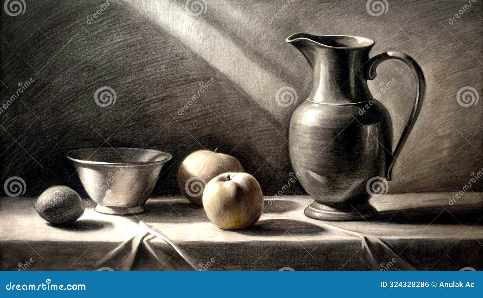 A Meticulously Rendered Charcoal Drawing that Captures the Delicate ...