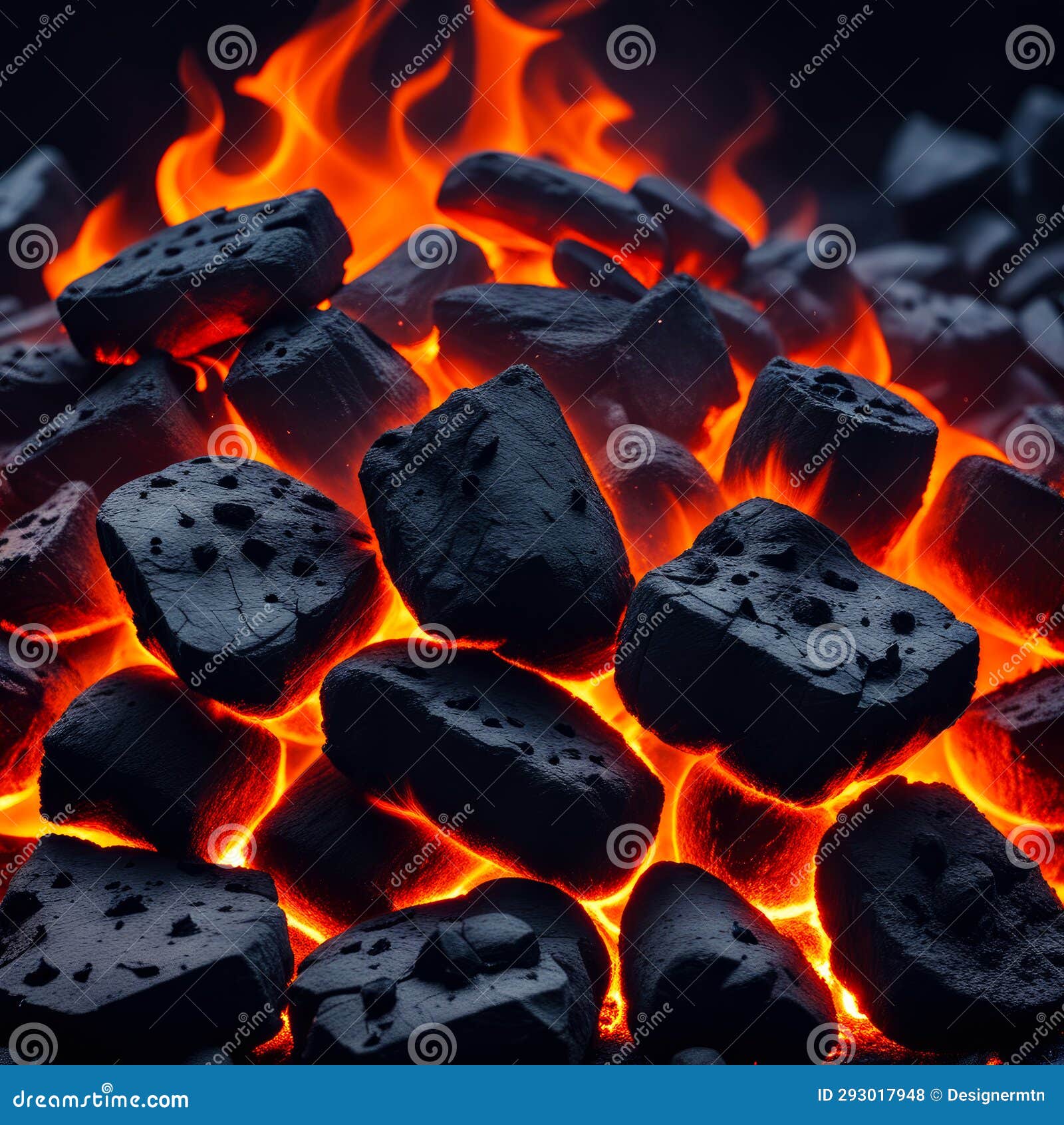 Charcoal fire background stock illustration. Illustration of power ...