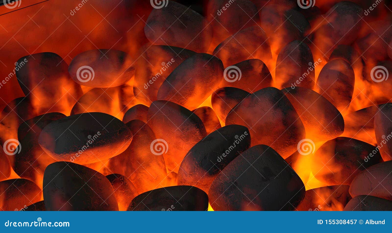 Charcoal For Fire Doodle Icon Hand Drawn Illustration | CartoonDealer ...