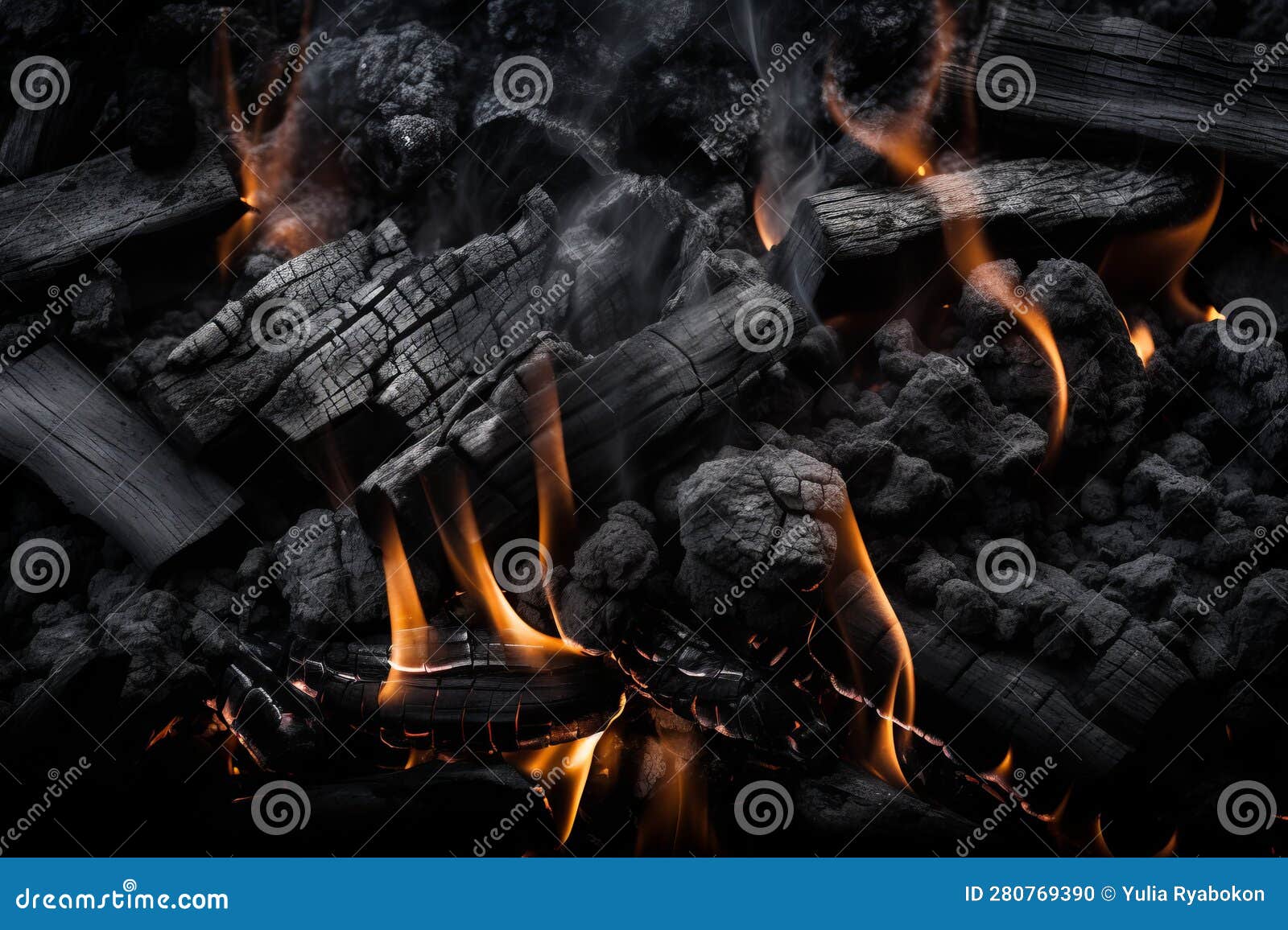 Charcoal Fire And Braai Grid Royalty-Free Stock Photography ...