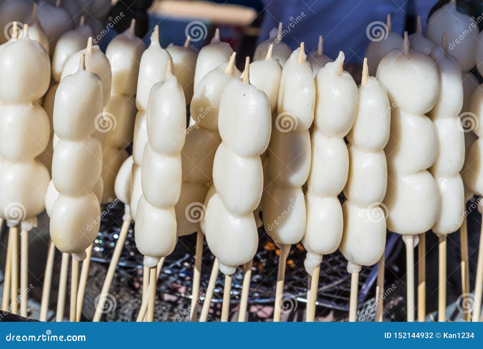 Charcoal Grilled Dango, Traditional Japanese Sweet Stock Photo - Image ...