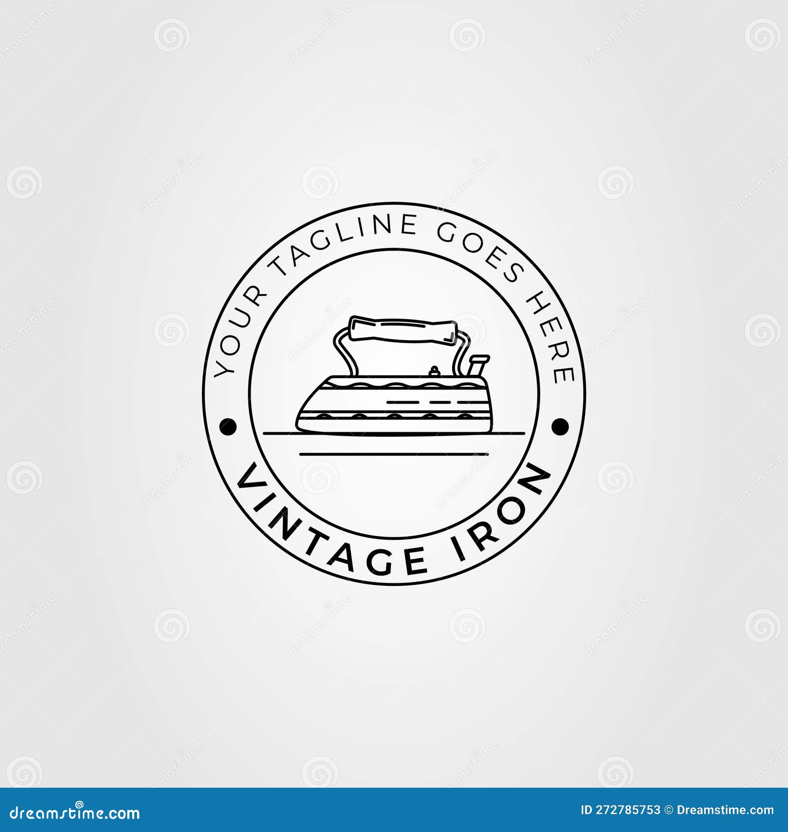 Charcoal Iron or Vintage Ironing Logo Vector Illustration Design Stock ...