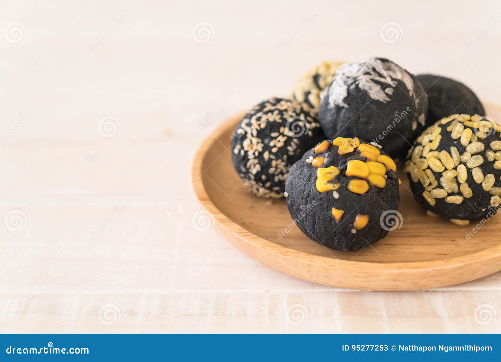 Charcoal potato ball stock image. Image of dessert, balls - 95277253