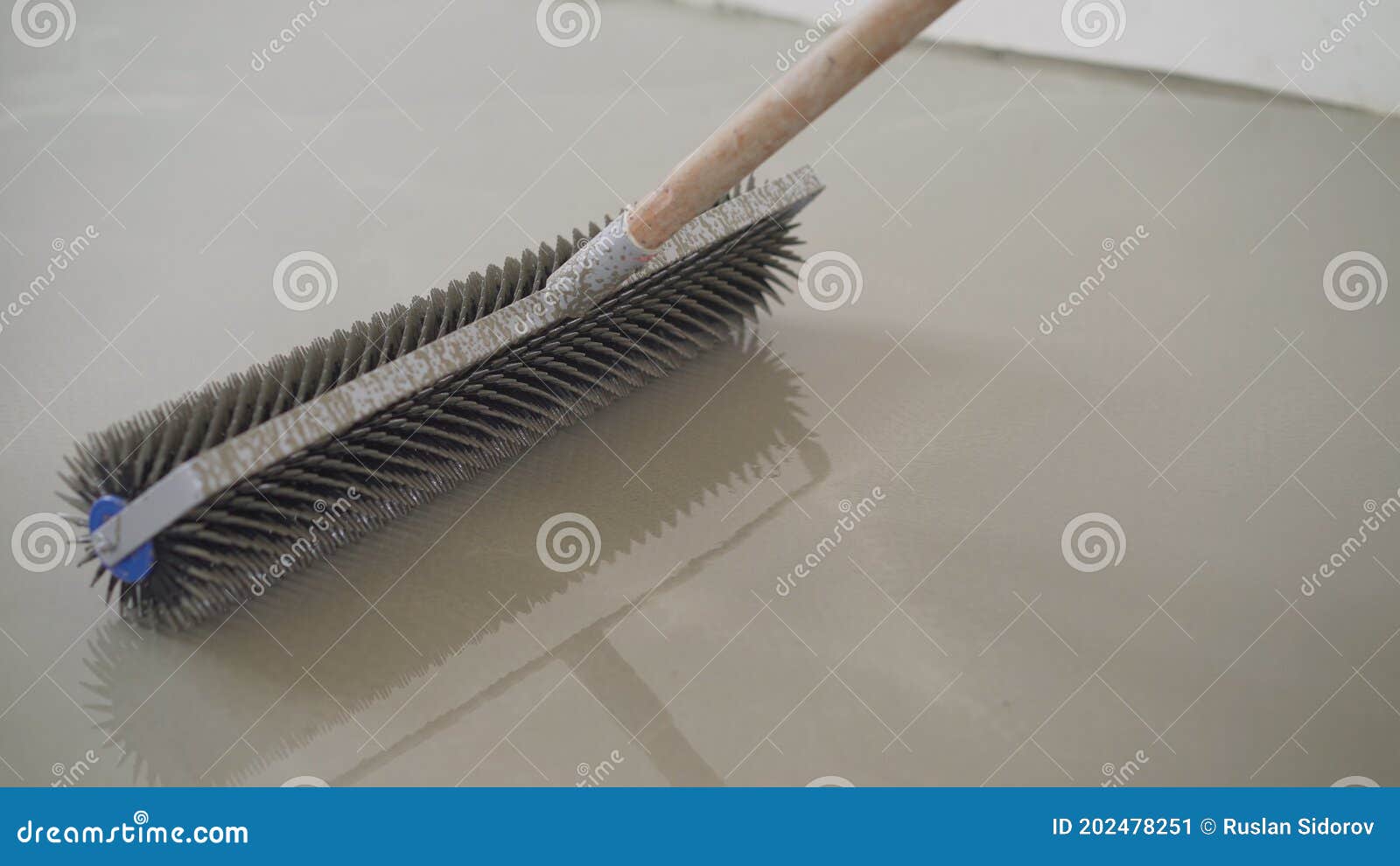 Charcoal Roller on the Self-leveling Floor. Charcoal Roller. Self ...