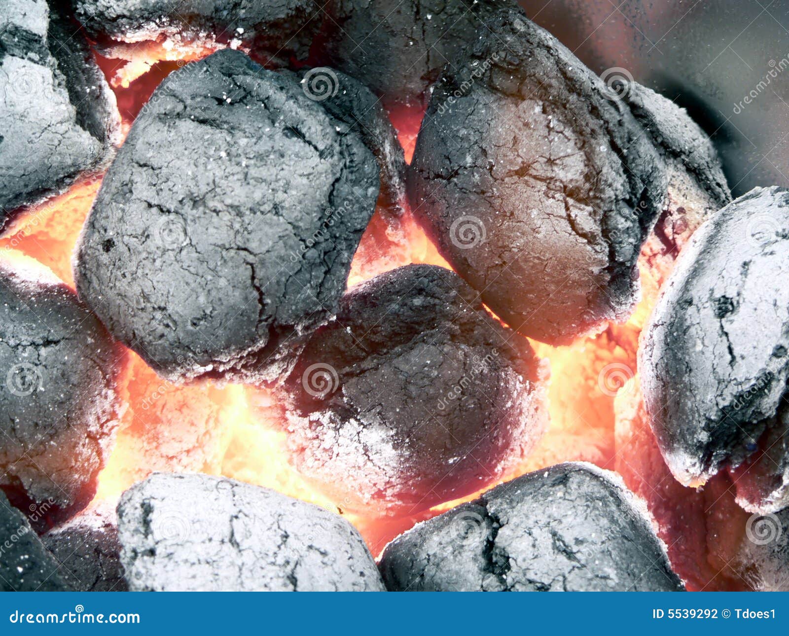 Charcoal - Smoldering in Flames Close Up View 2 Stock Photo - Image of ...