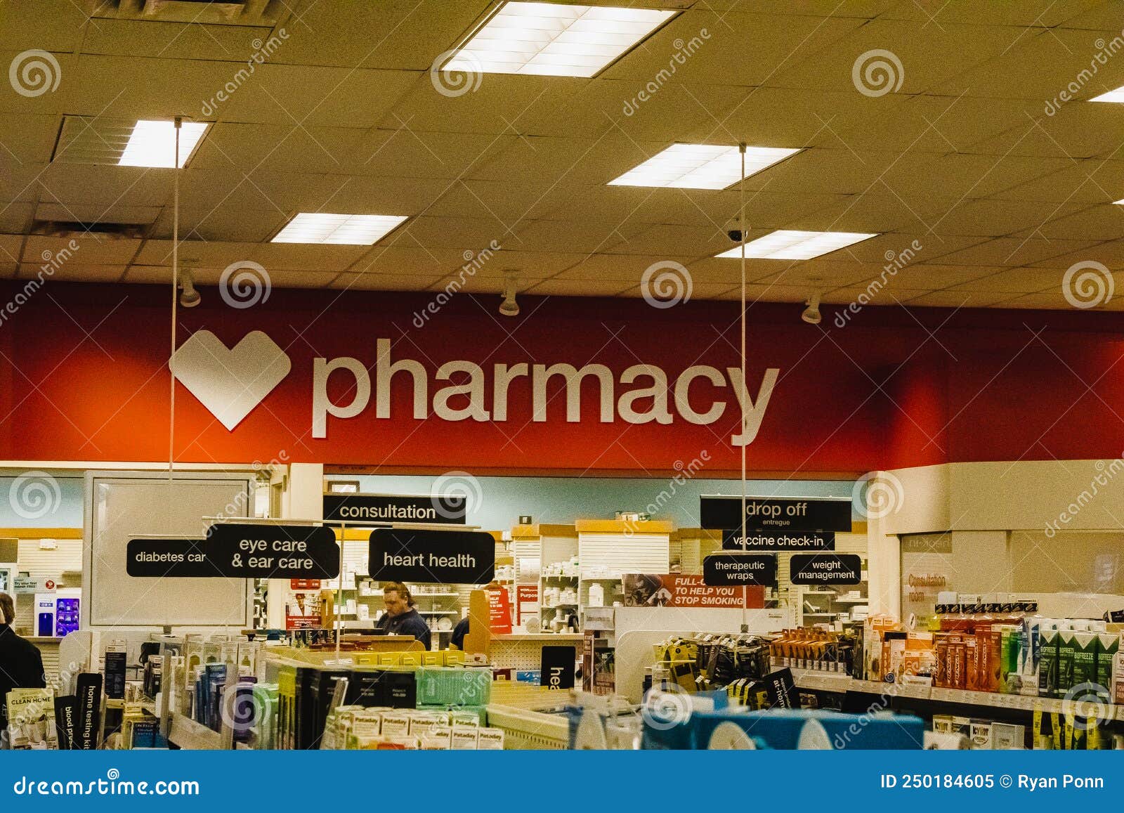 Chardon, Ohio, USA - 4-9-22: the Pharmacy Counter Inside of the CVS ...