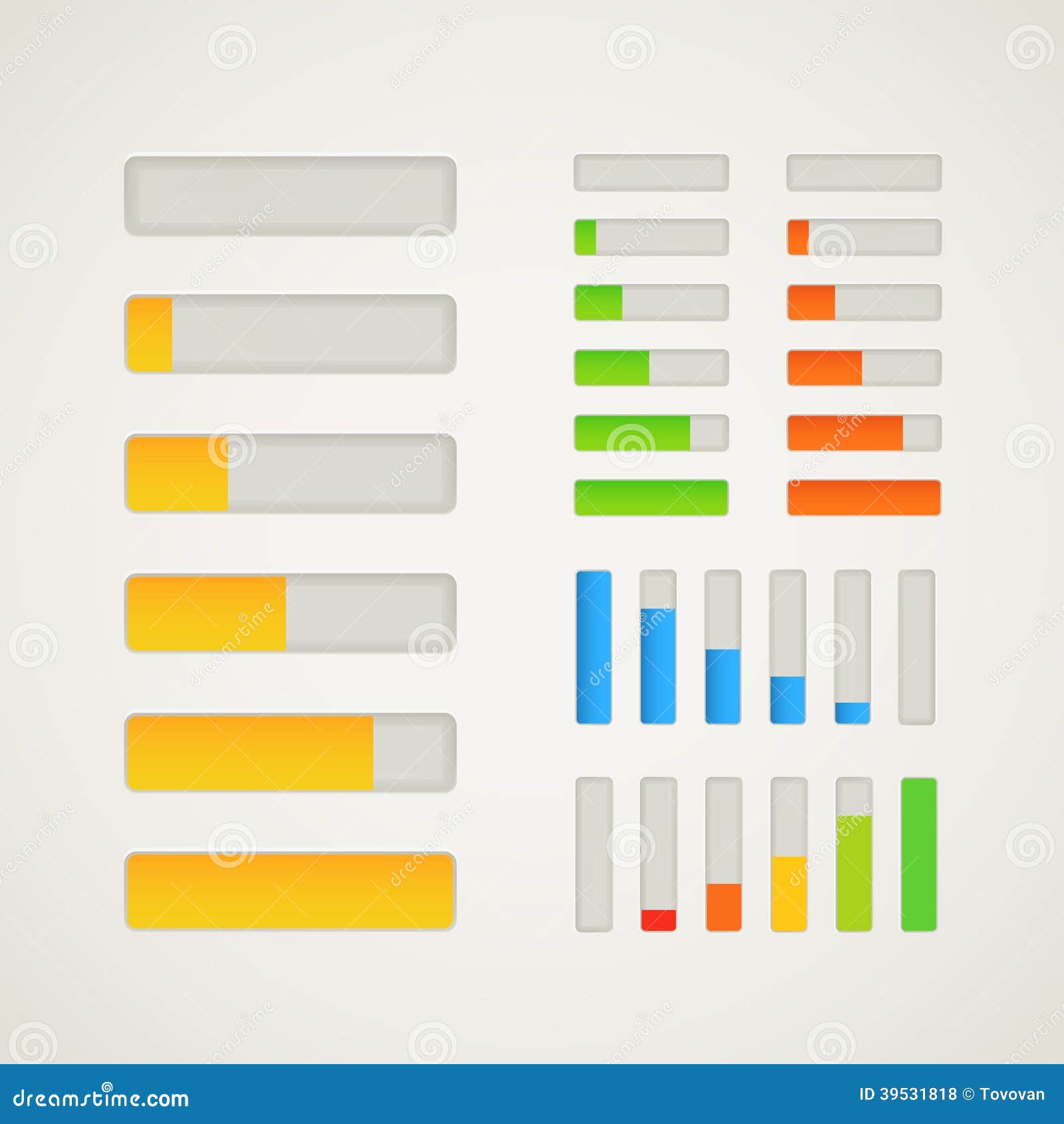 Charge bar collection stock vector. Illustration of vector - 39531818