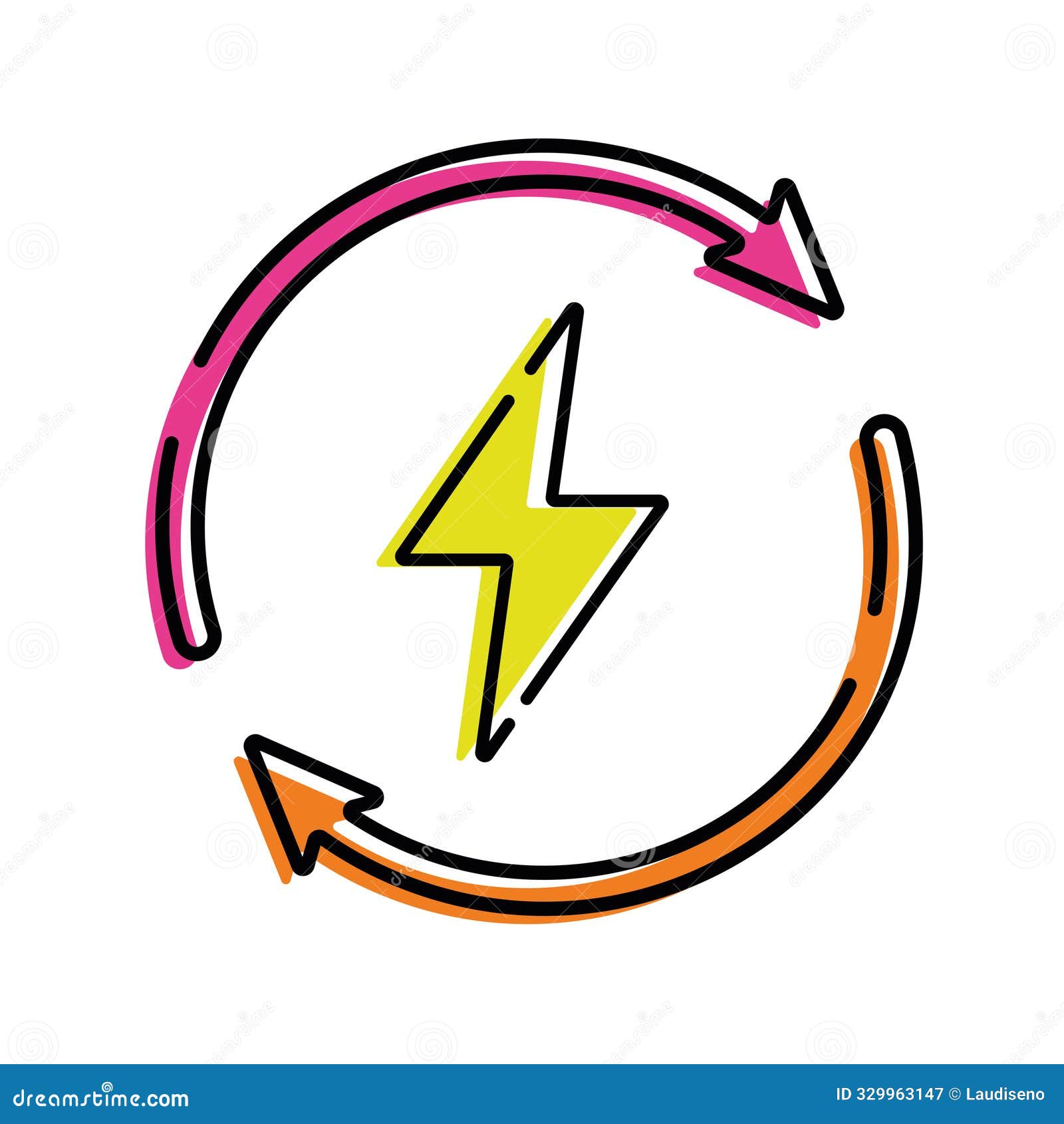 Charge icon sketch Vector stock illustration. Illustration of symbol ...