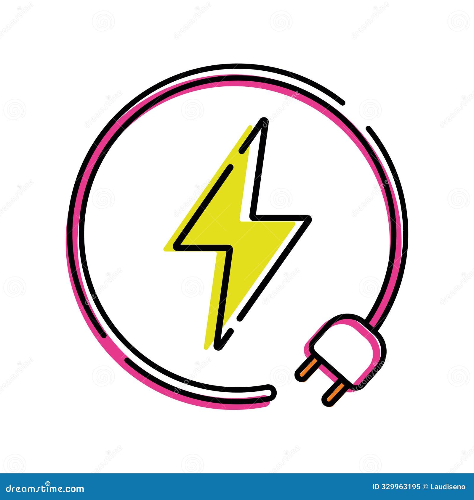 Charge icon sketch Vector stock vector. Illustration of bolt - 329963195