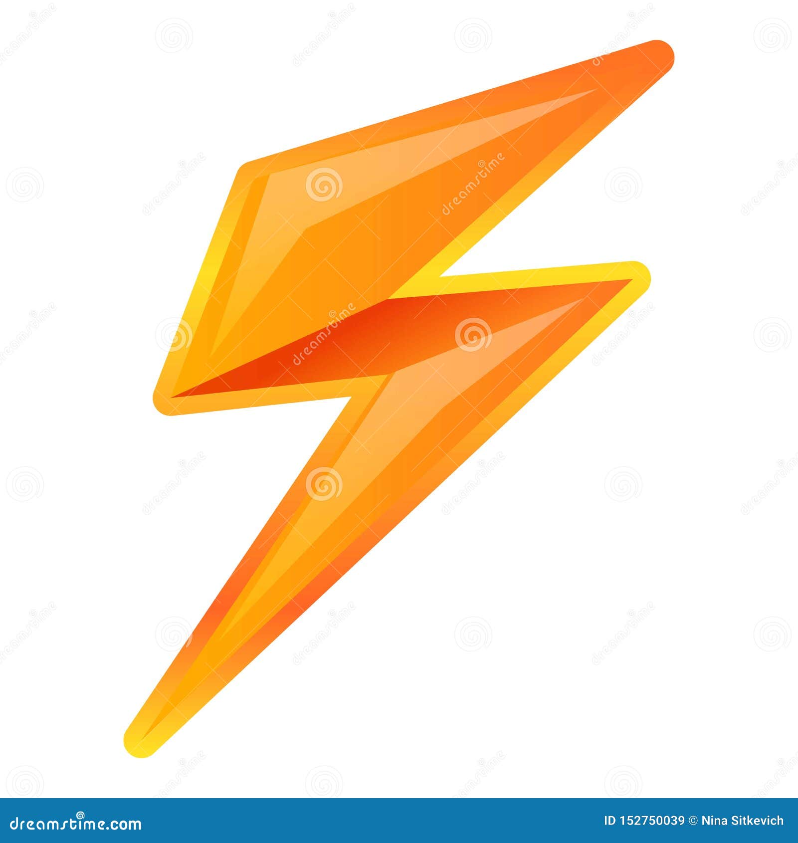 Charge Lighting Bolt Icon, Cartoon Style Stock Vector - Illustration of ...