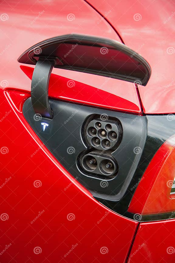 Charge Port of Tesla Model 3 Editorial Stock Image - Image of ecology ...