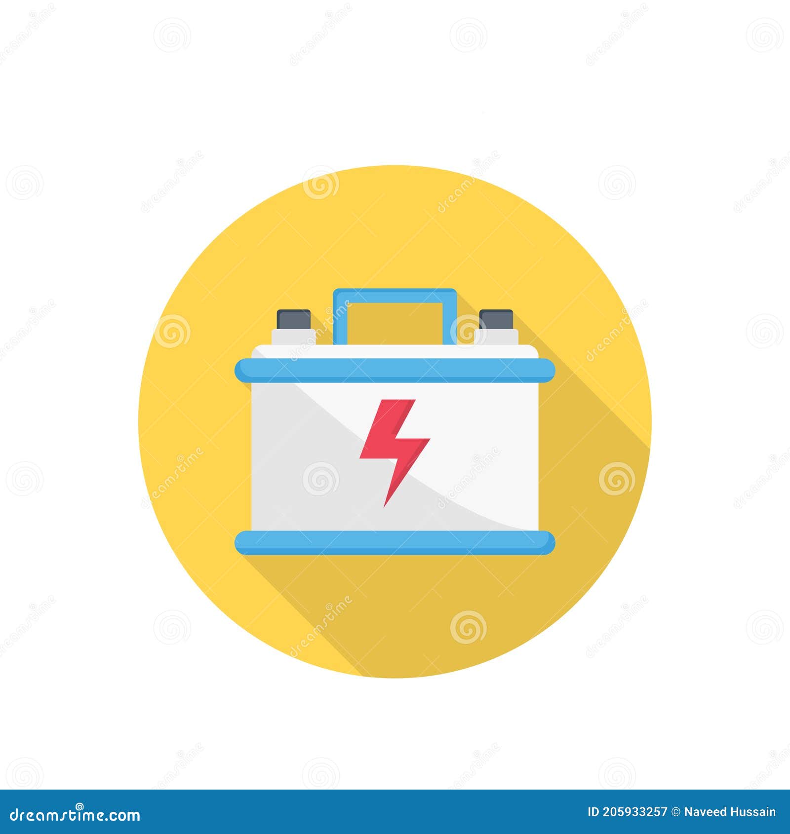 Charge Vector Flat Colour Icon Stock Vector - Illustration of ...