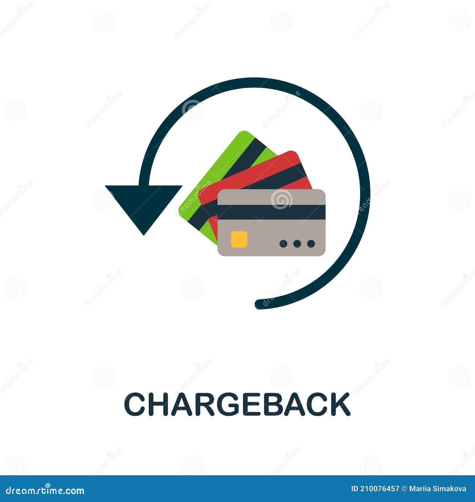 Chargeback Flat Icon. Color Simple Element from Fintech Collection ...
