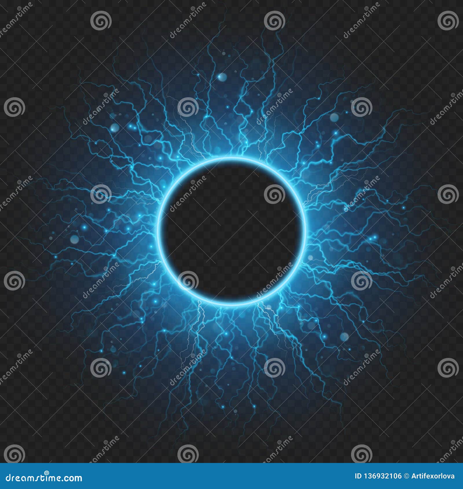 Charged with Energy Elementary Particle Electric Frame Lightning ...