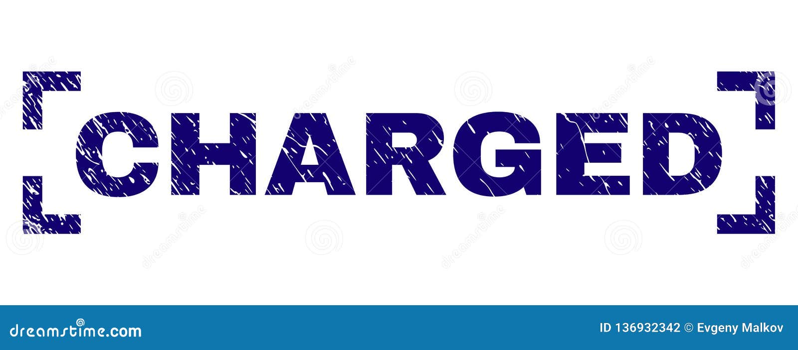 Scratched Textured Charged Stamp Seal Inside Corners Stock Vector