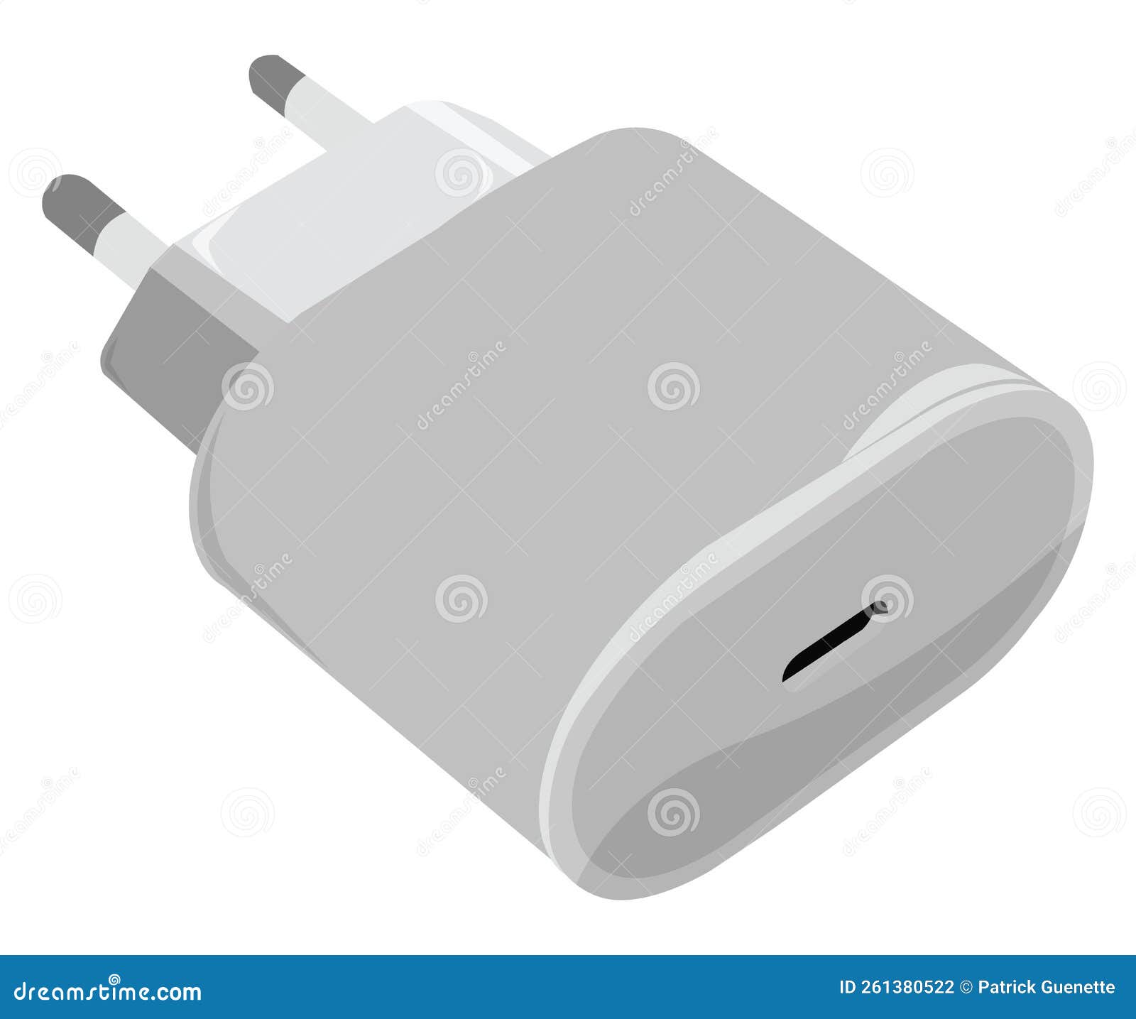 Charger adapter, icon stock vector. Illustration of recharge - 261380522