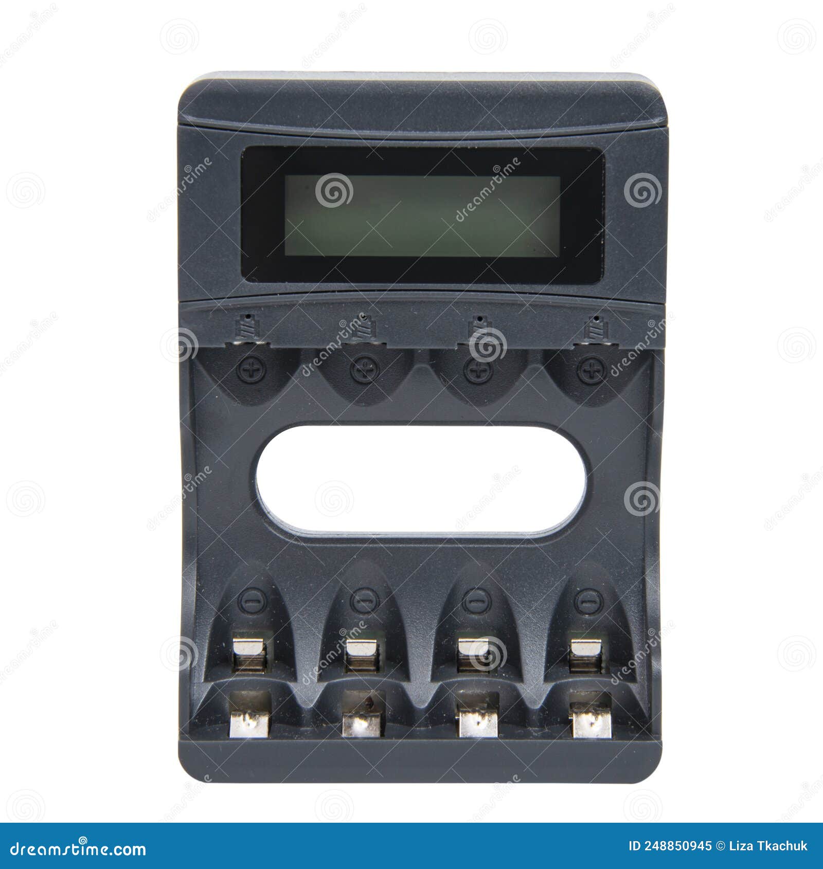 Charger for Batteries Energy Isolated on the White Background Stock ...