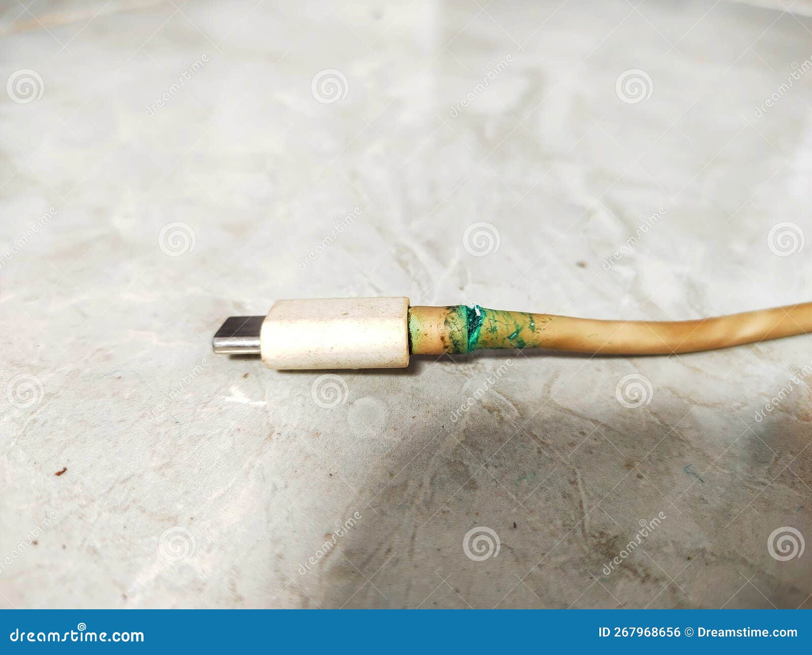 A Charger Cable almost Broke Stock Photo - Image of charger, cable ...