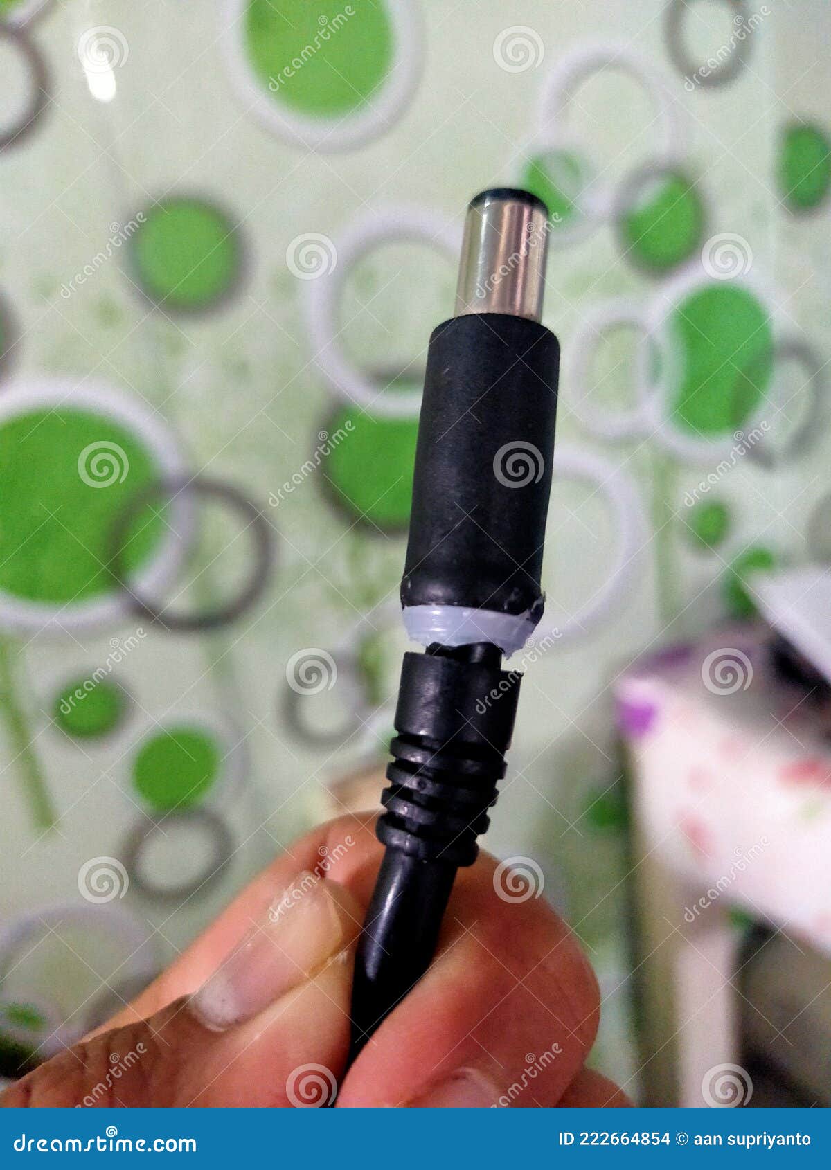 Charger cable broken stock photo. Image of laptop, black - 222664854