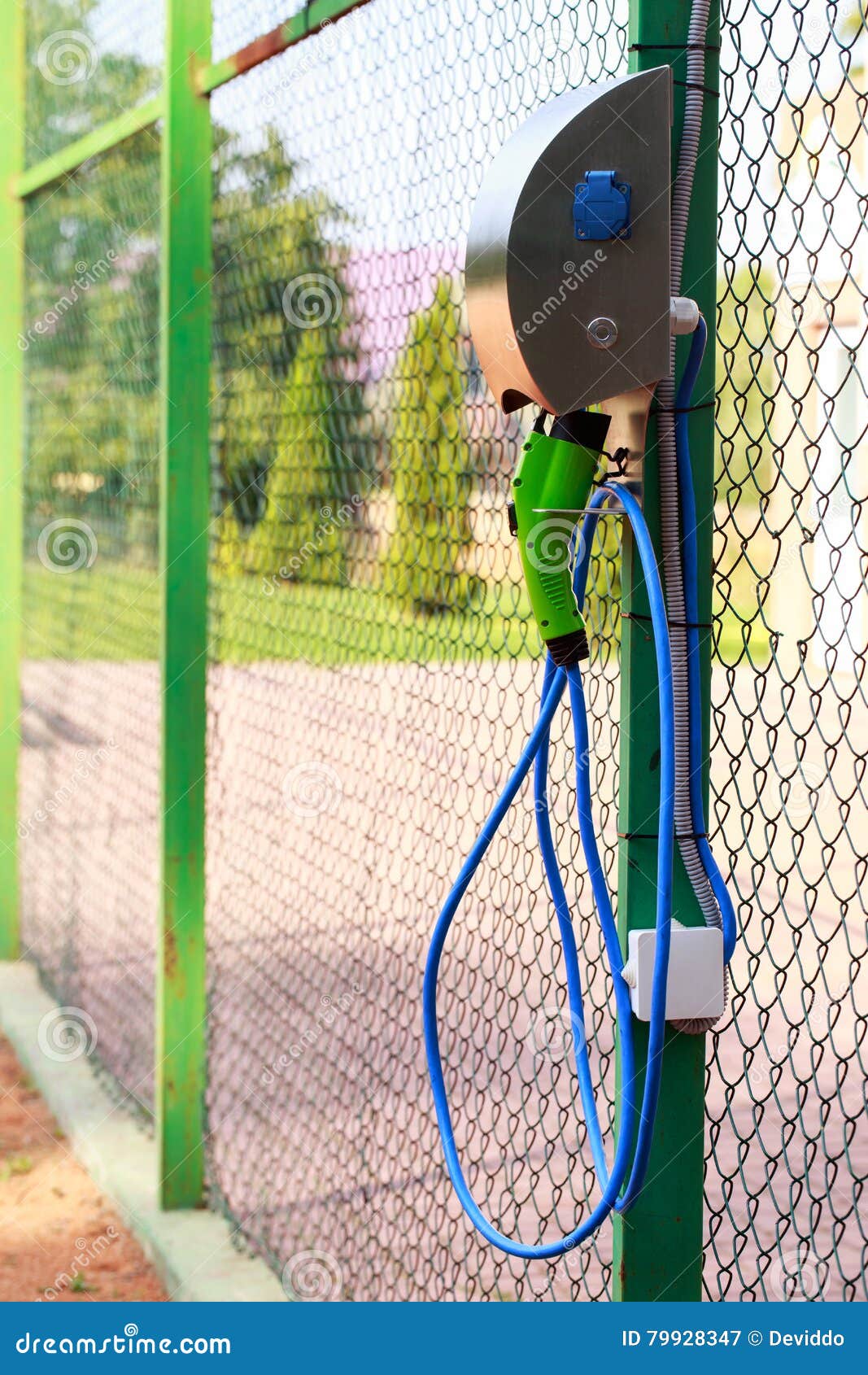 Charger for electric car stock image. Image of cable - 79928347