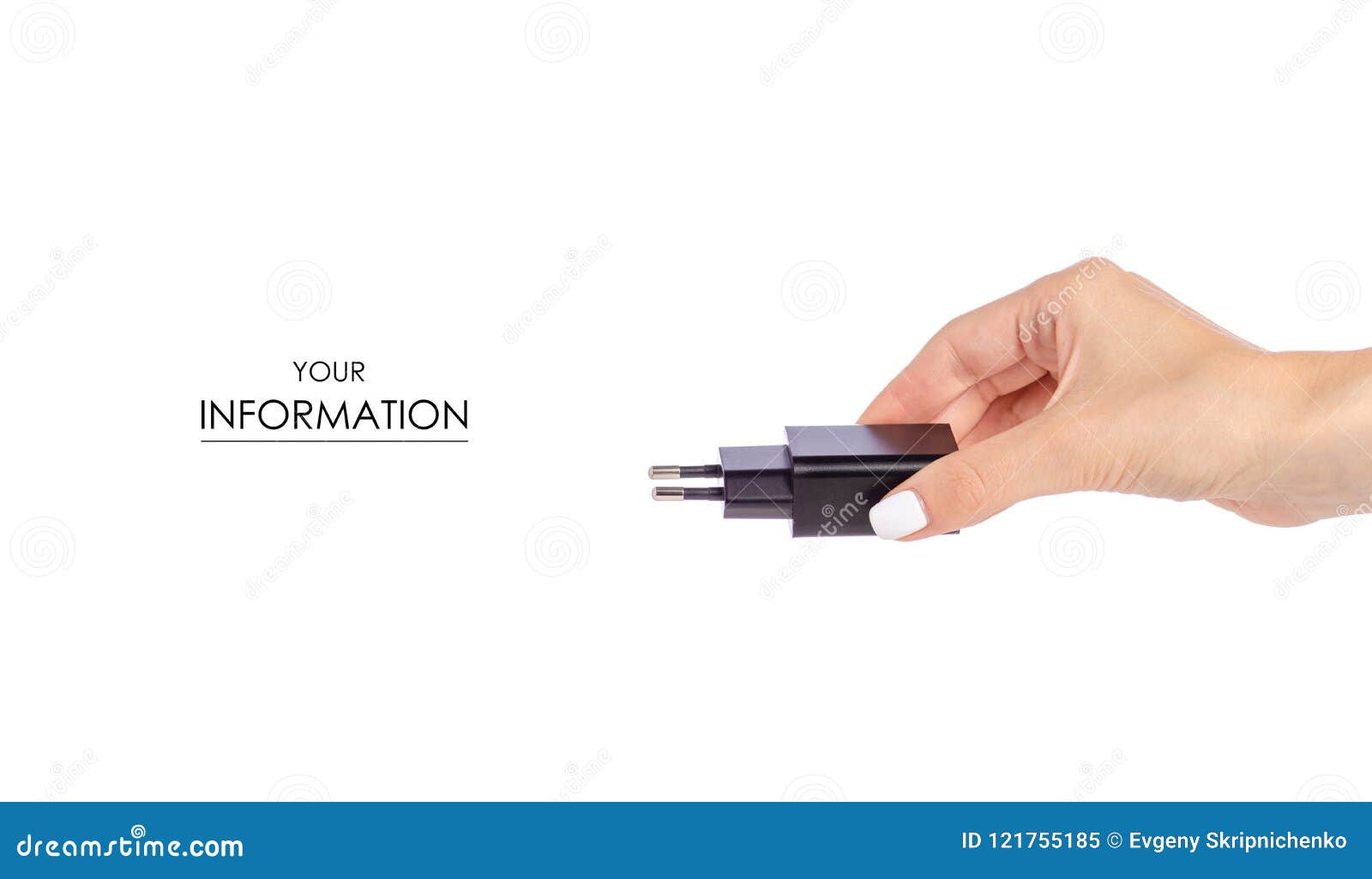 Charger for Mobile Phone in Hand Pattern Stock Image - Image of ...