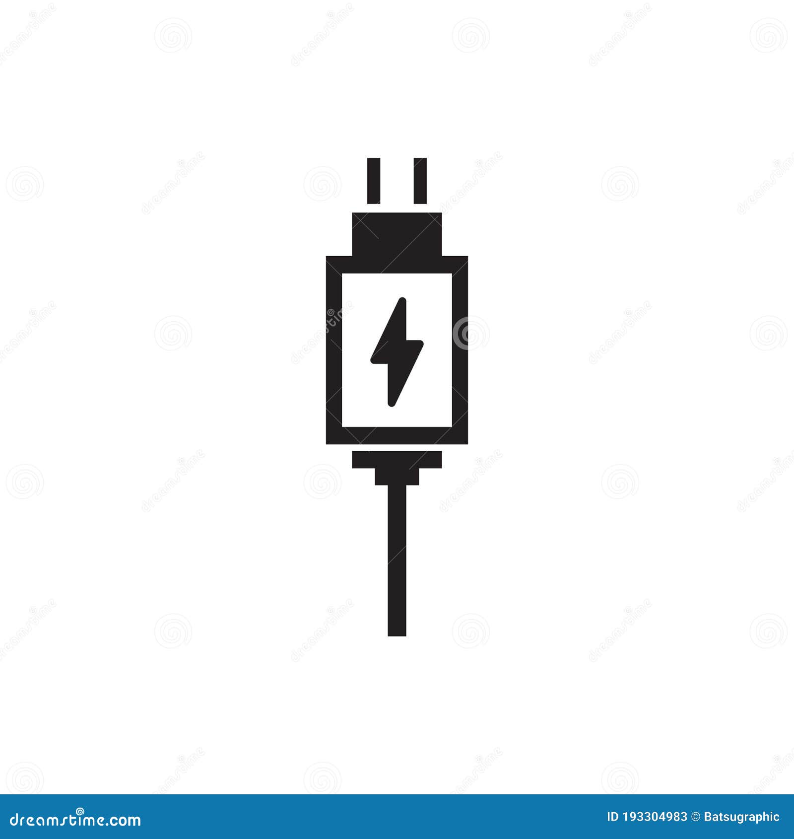 Charger Vector Icon Logo Design Stock Vector - Illustration of creative ...