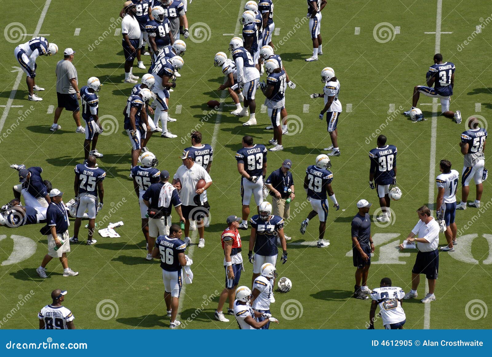 Chargers Practice editorial image. Image of field, sports - 4612905