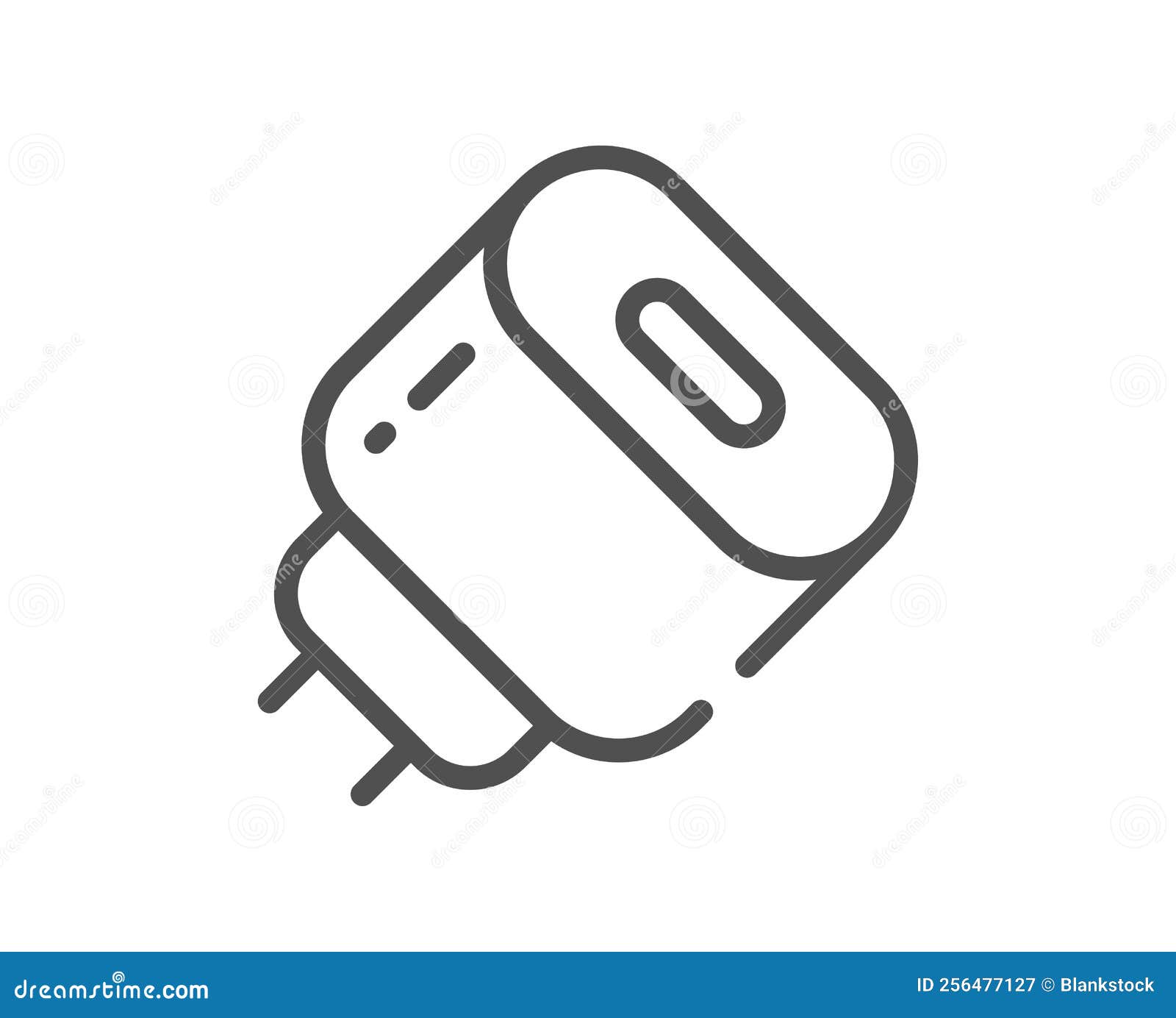 Charging Adapter Line Icon. Mobile Accessories Sign. Vector Stock ...