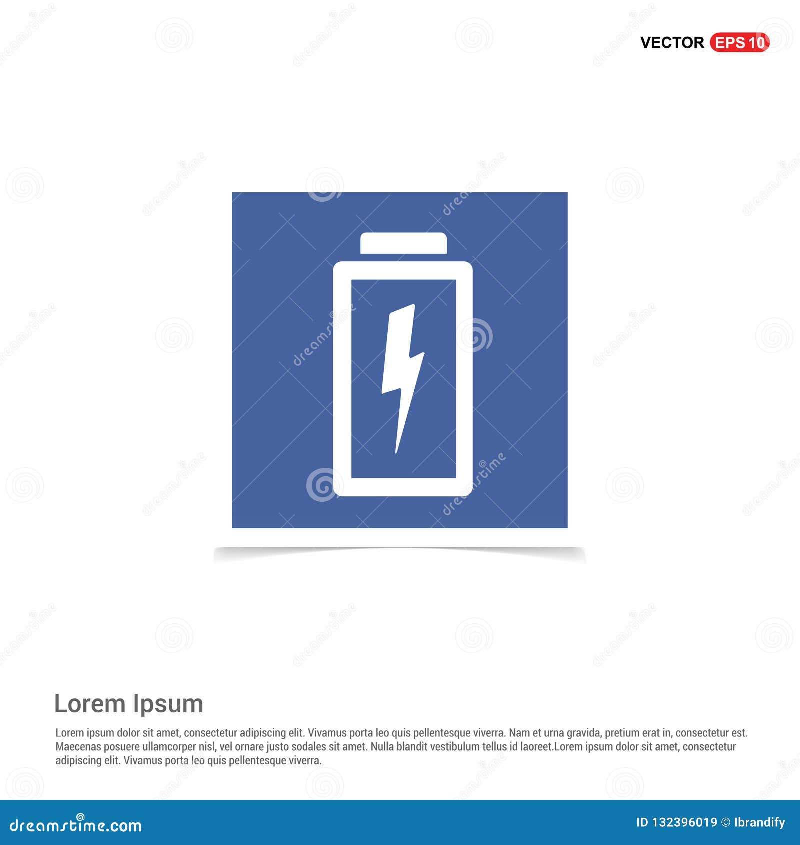 Charging Battery Icon . Battery Icon - Blue Photo Frame Stock Vector ...
