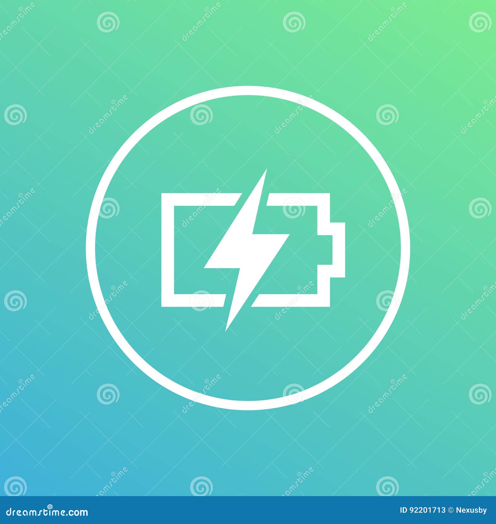 Charging Battery Icon in Circle Stock Vector - Illustration of ...