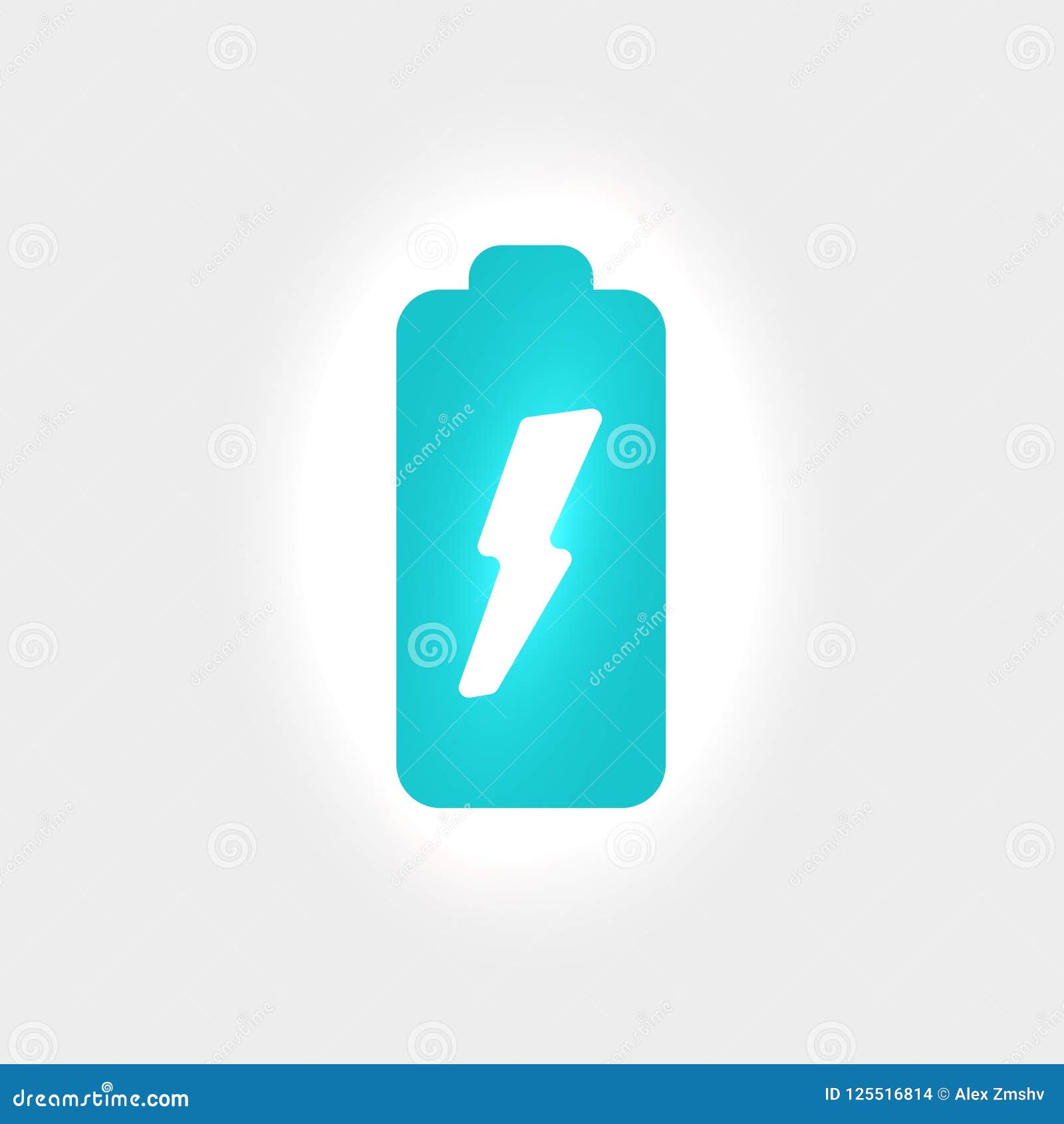 Charging Battery Icon with Lightning. Flat Vector Stock Vector ...