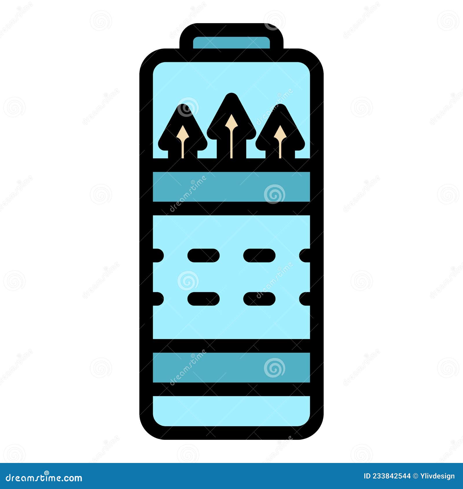 Charging Battery Process Icon Color Outline Vector Stock Vector ...