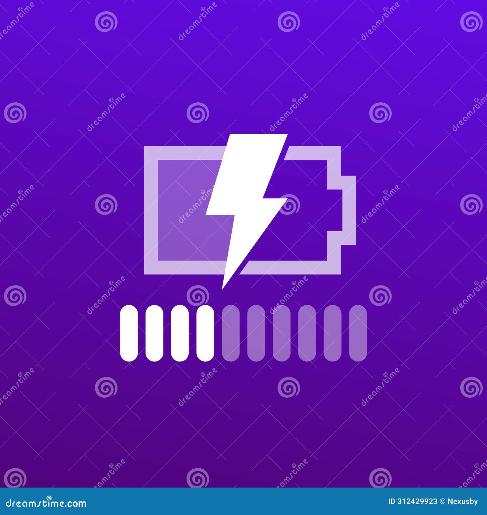 Charging Battery Vector Icon with Progress Bar Stock Vector ...